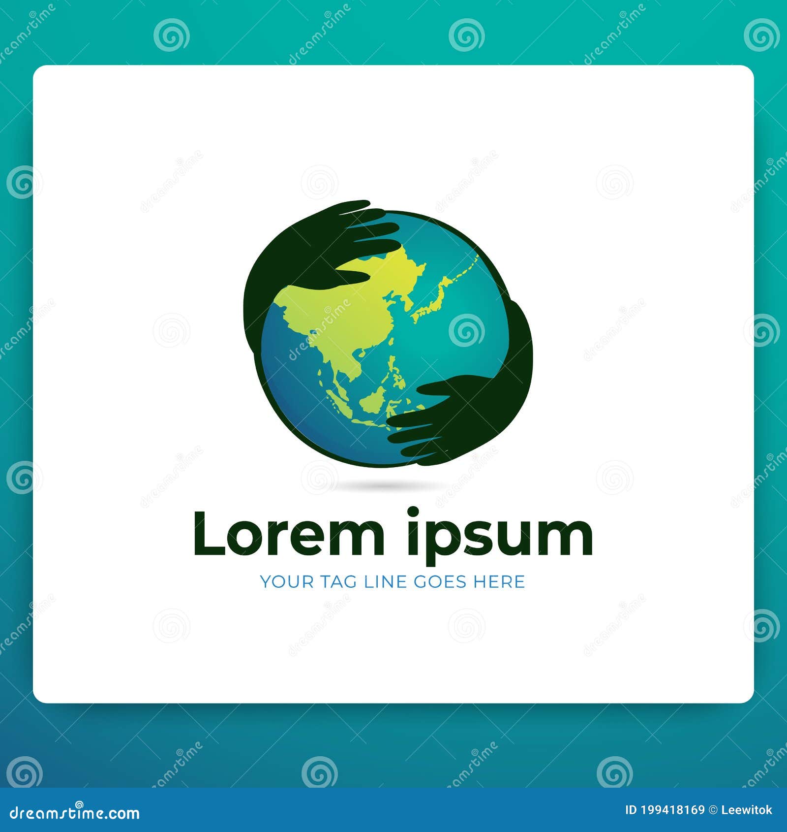 Save Earth Logo Design Template. Eco World Vector Stock Vector ...