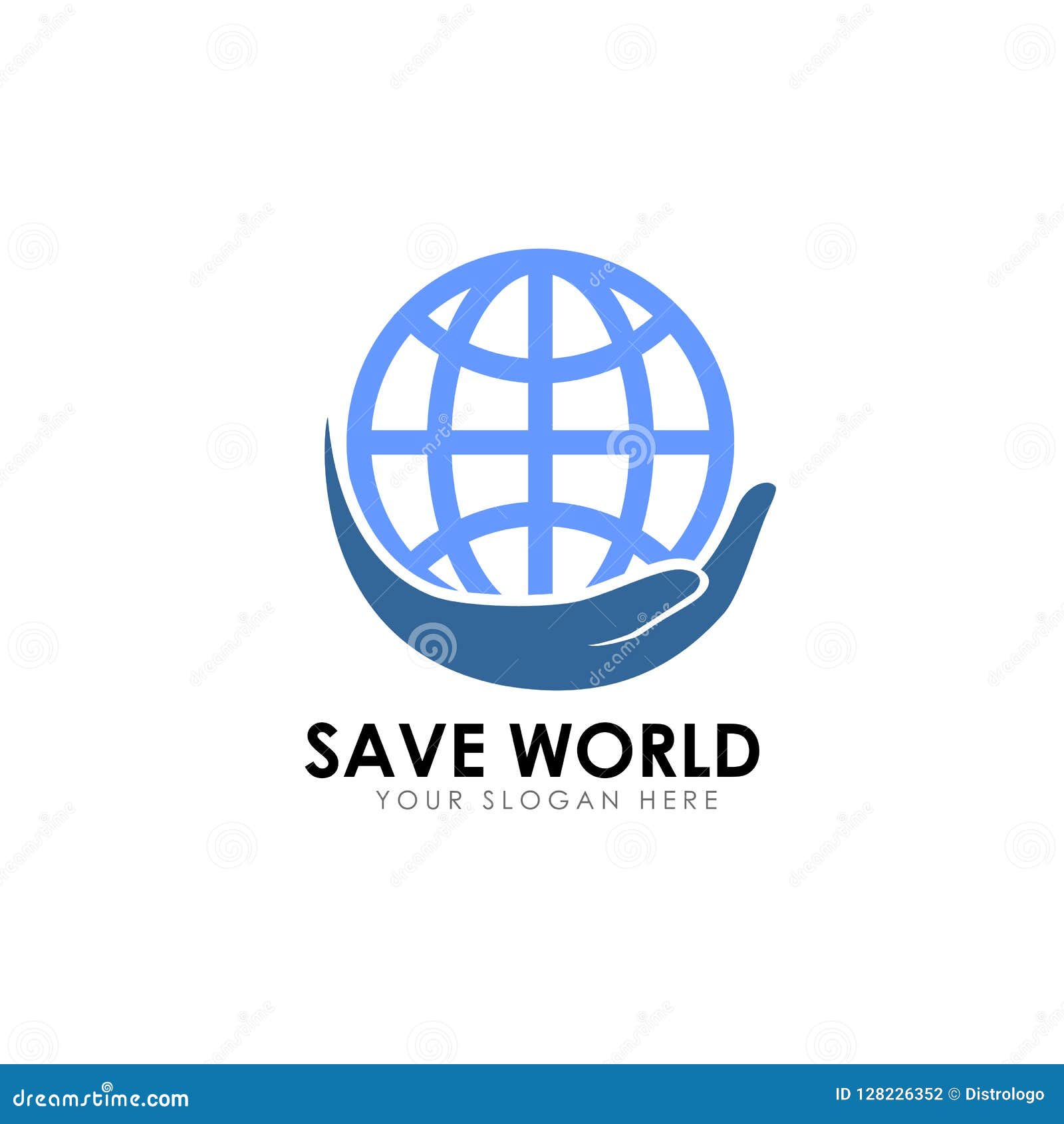 Save Earth Logo Design Template. Save Globe Logo Vector Icon Stock ...