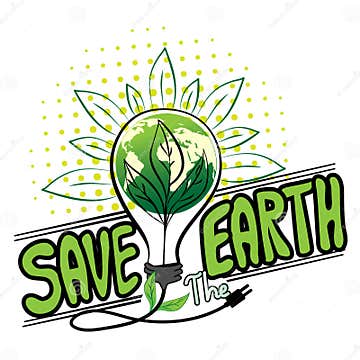 Save the Earth Logo Design Vector Stock Vector - Illustration of leaf ...