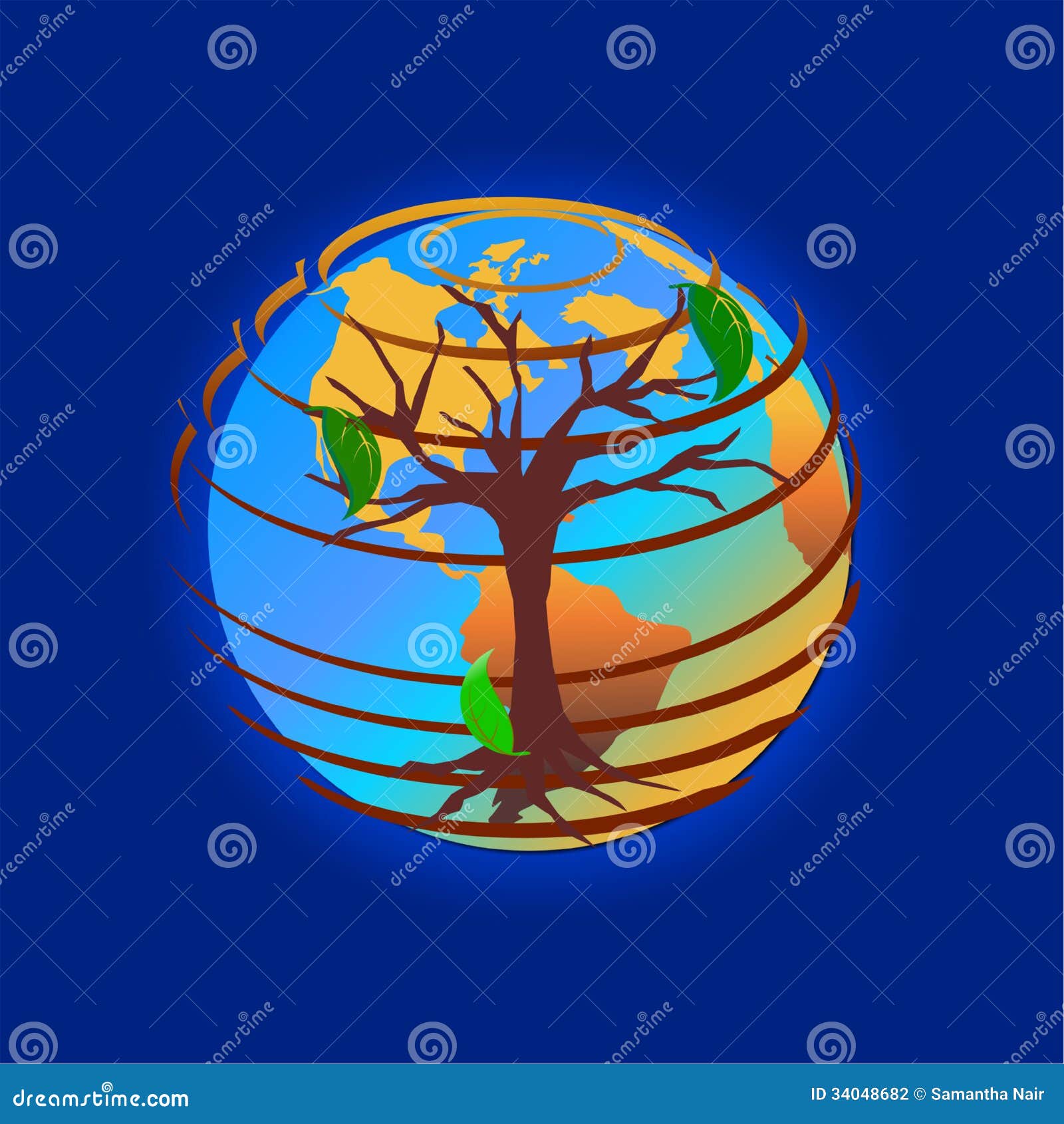 Save the Earth stock illustration. Illustration of leaves - 34048682
