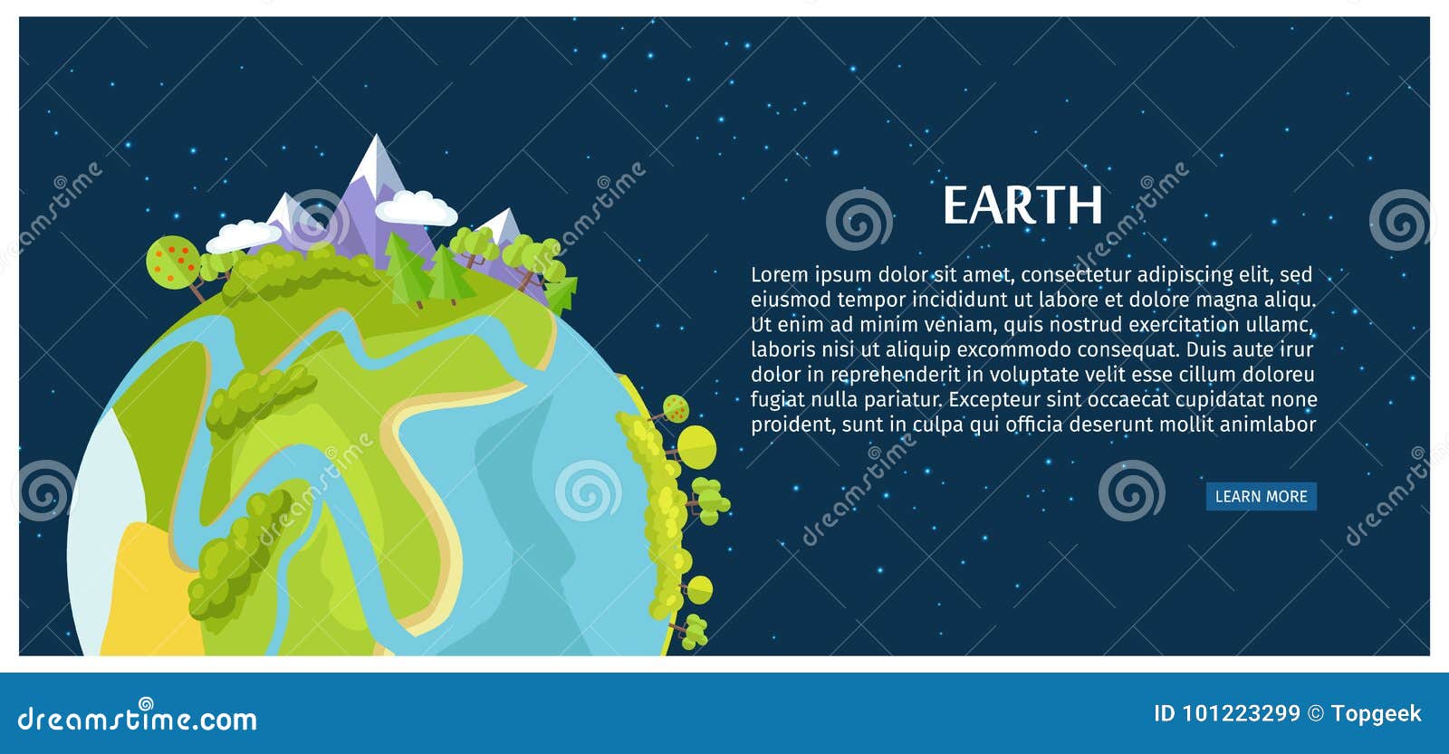 Save Earth Poster View on Planet from Outer Space Stock Vector ...