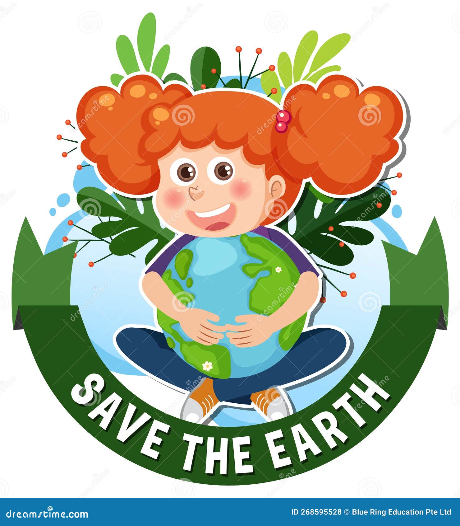 Save the Earth Text for Banner or Poster Design Stock Vector ...