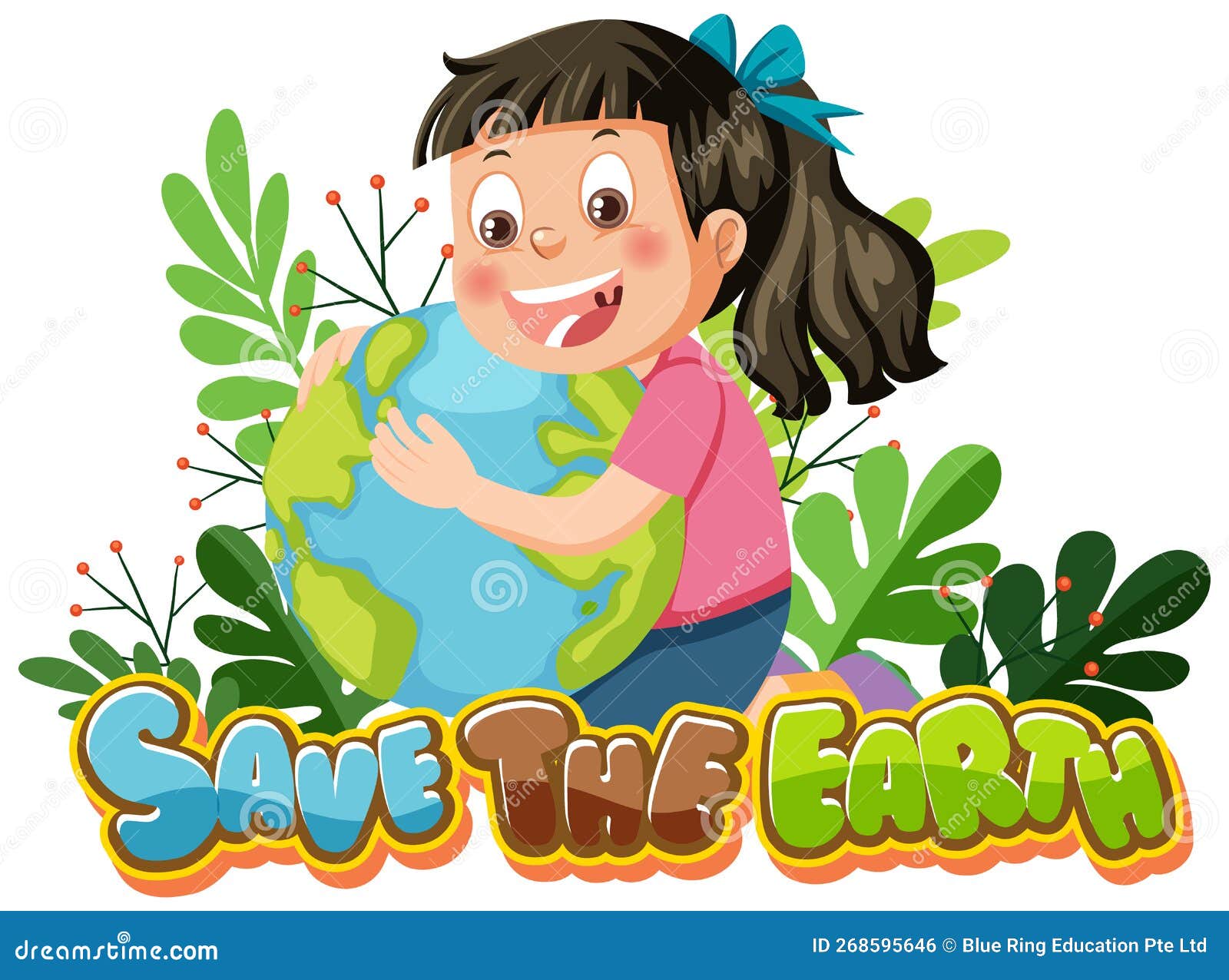 Save the Earth Text for Banner or Poster Design Stock Vector ...