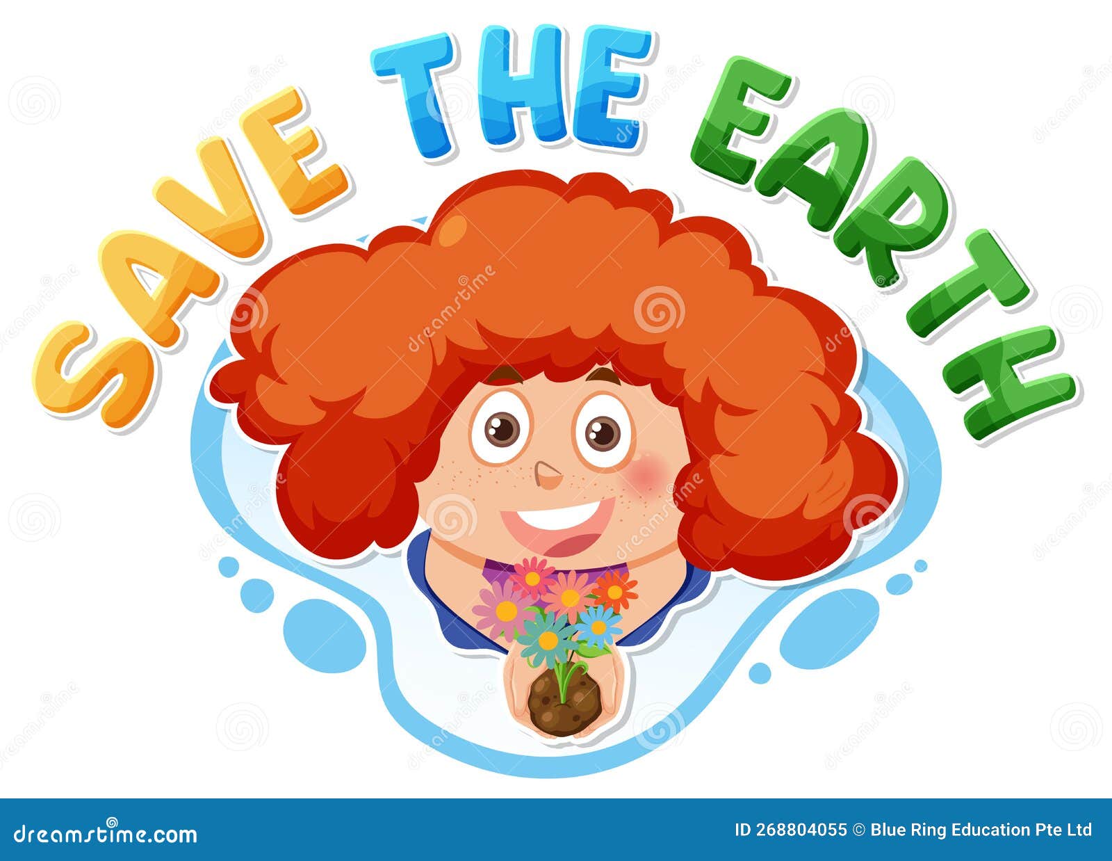 Save the Earth Text for Banner or Poster Design Stock Vector ...