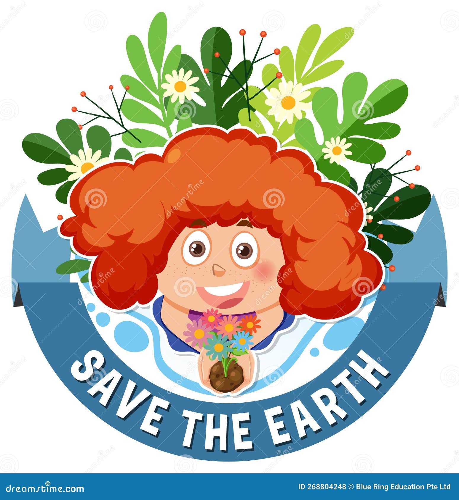 Save the Earth Text for Banner or Poster Design Stock Vector ...