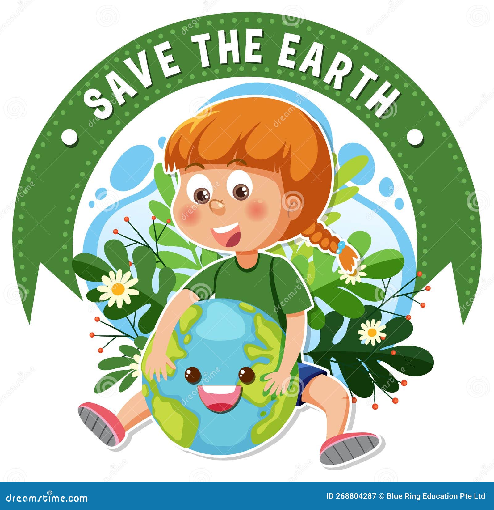 Save the Earth Text for Banner or Poster Design Stock Vector ...