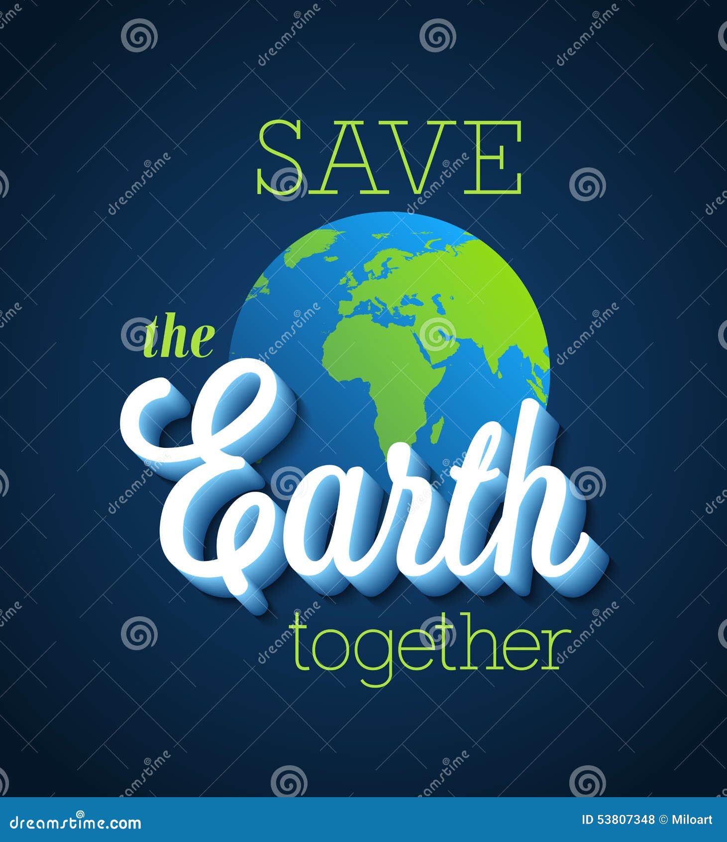 Save the Earth together. stock vector. Illustration of nature - 53807348