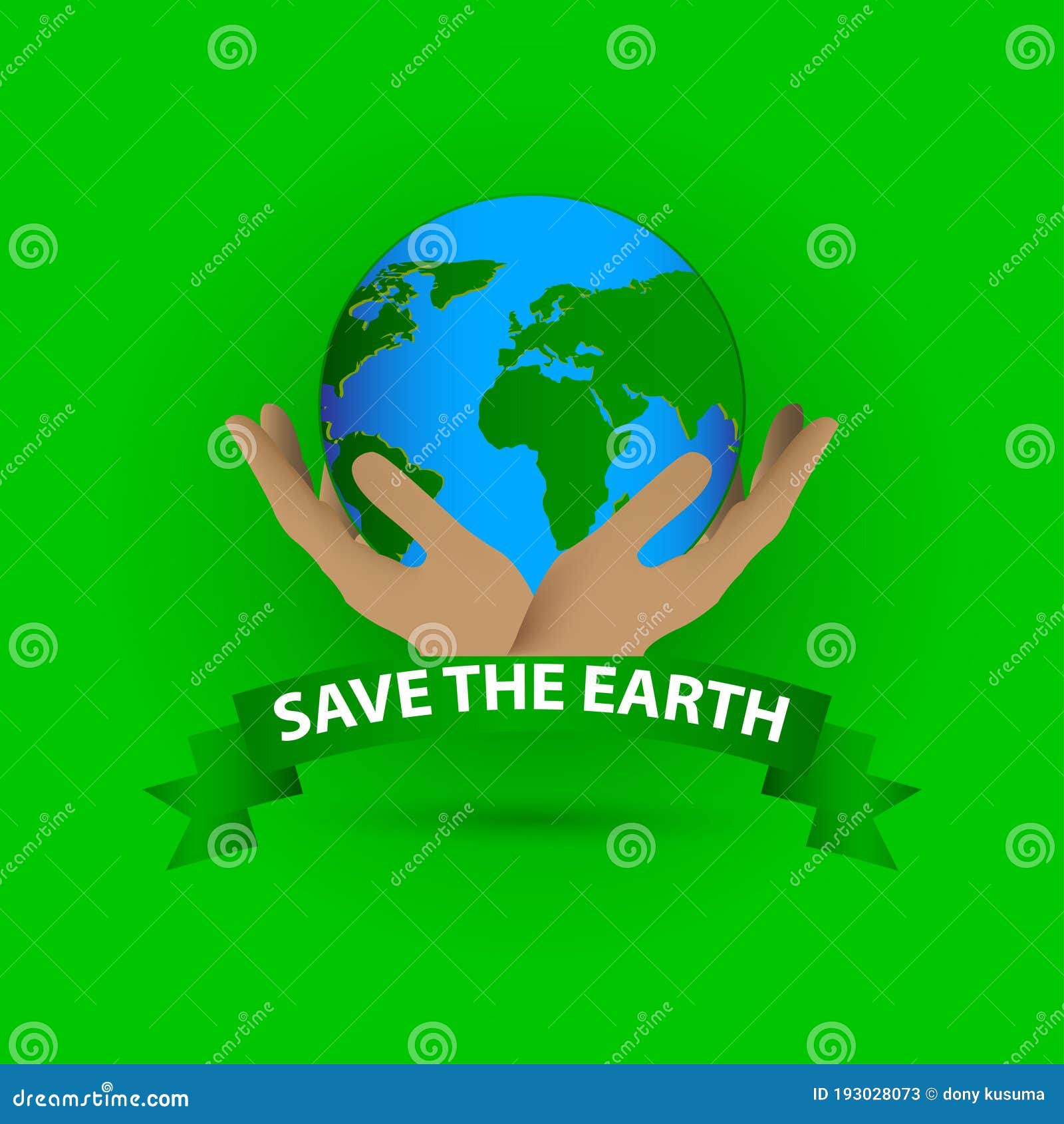 Save the Earth Vector Design for Banner Print and Greeting Background ...