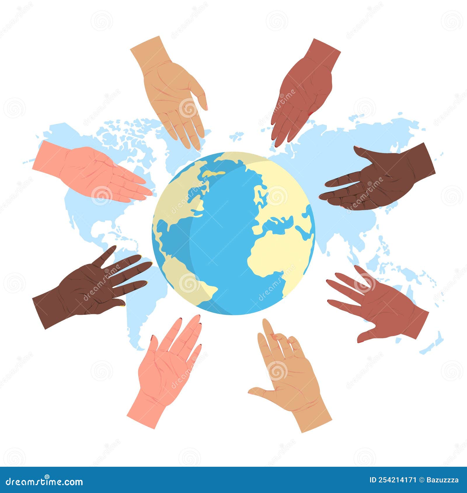 Save Earth Vector with Human Hand Reaching Globe Stock Vector ...