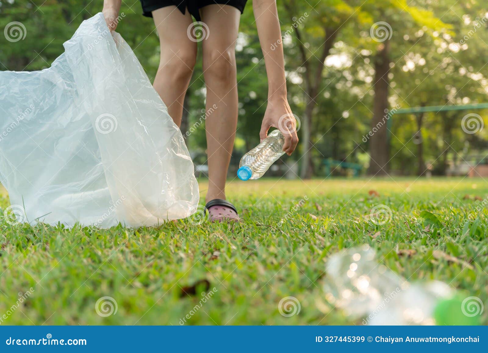 Save Earth. Volunteer Pick Up Trash Garbage at the Park and Plastic ...