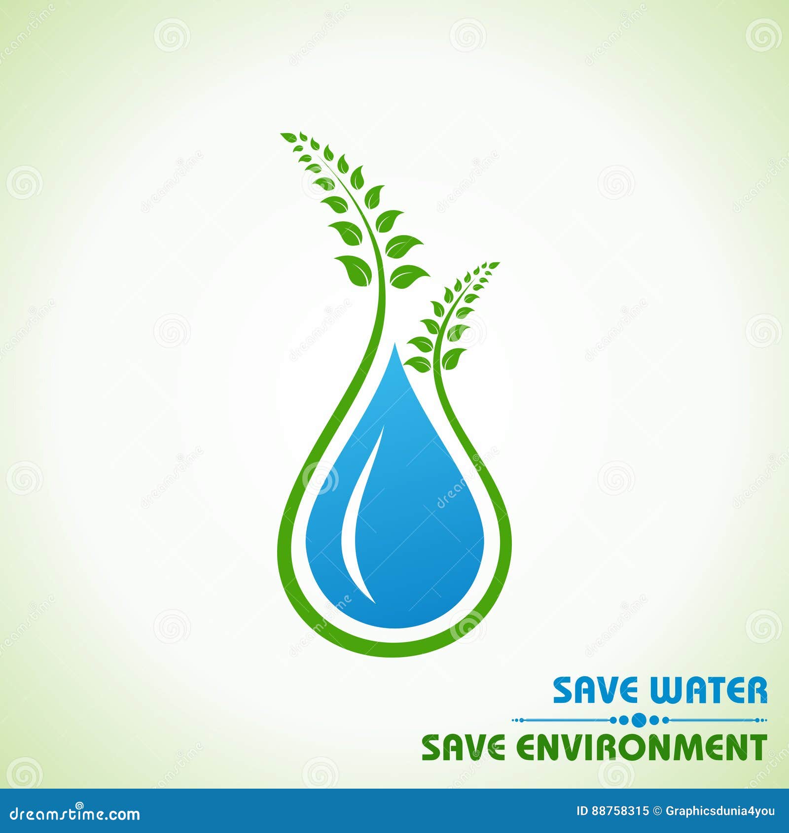 Save Earth,water and Environment Concept Stock Vector - Illustration of ...