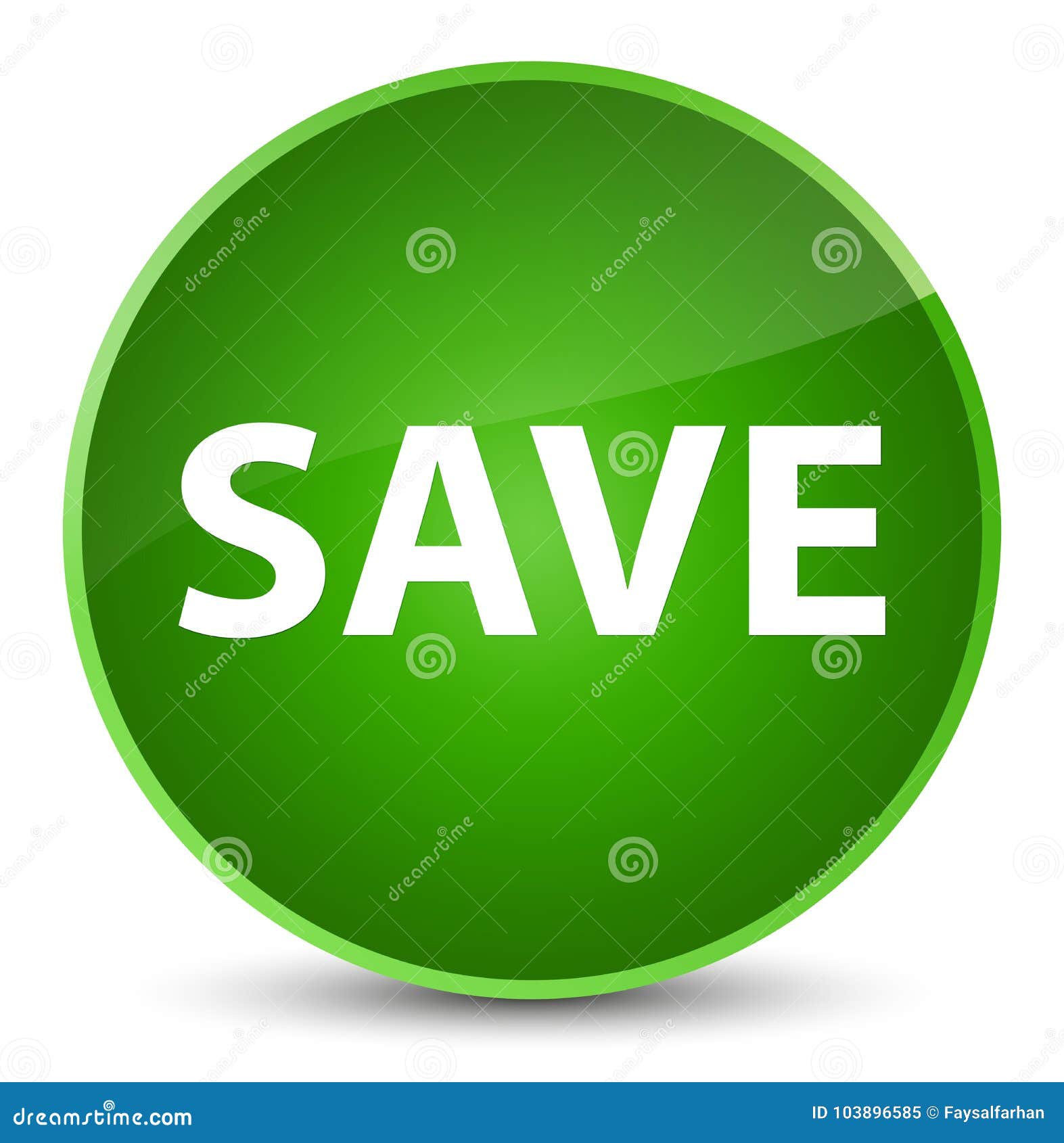 Save Elegant Green Round Button Stock Illustration - Illustration of ...