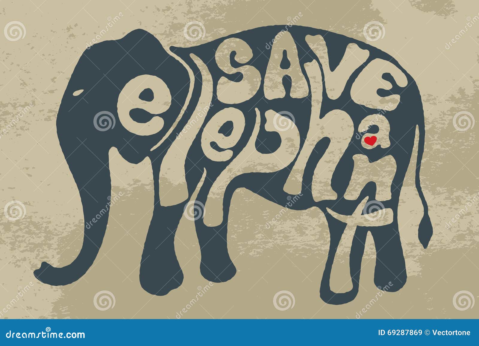 Save Elephant Save Wildlife. Stock Vector - Illustration of renewable ...
