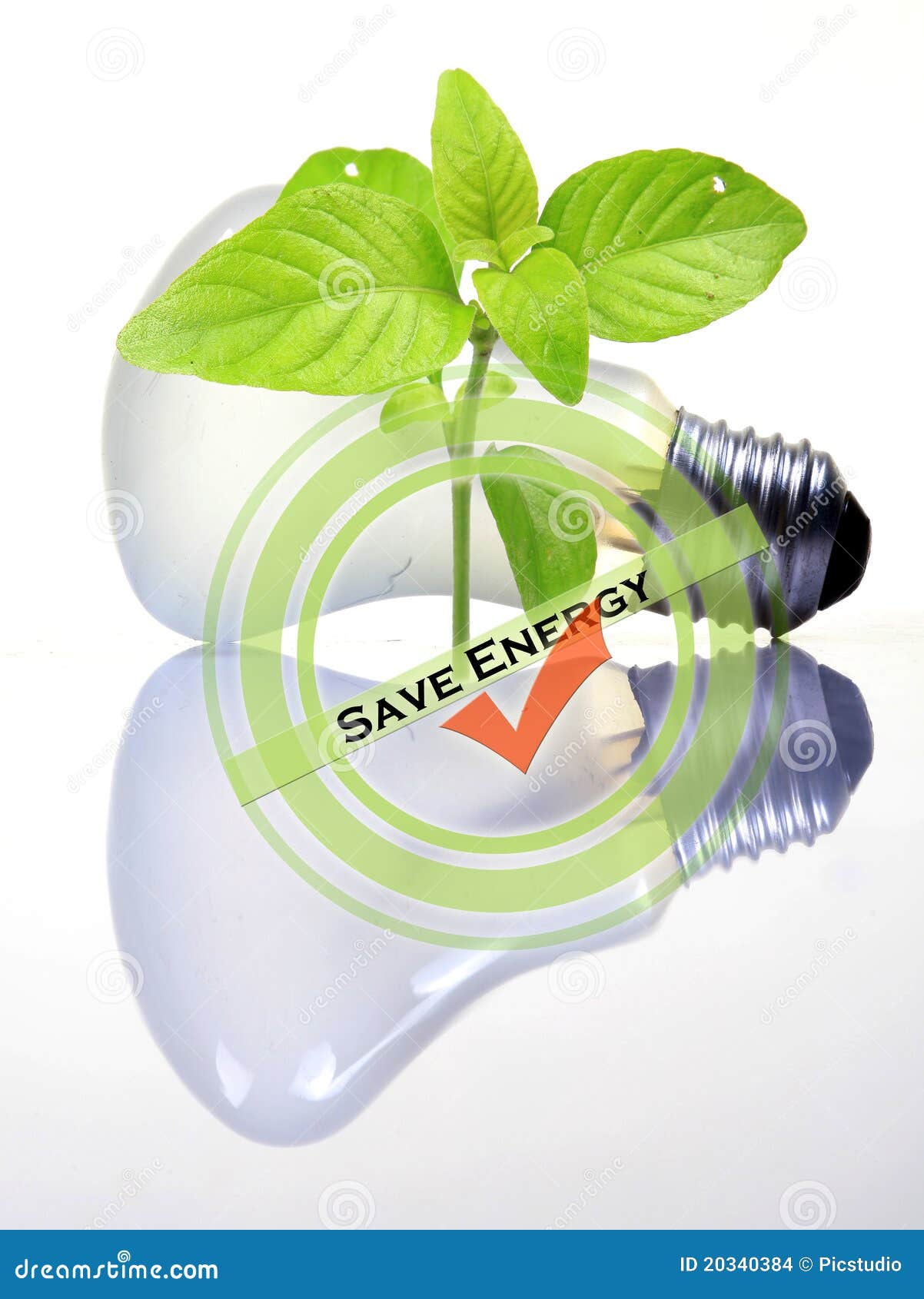 Save energy stock photo. Image of tick, light, background - 20340384