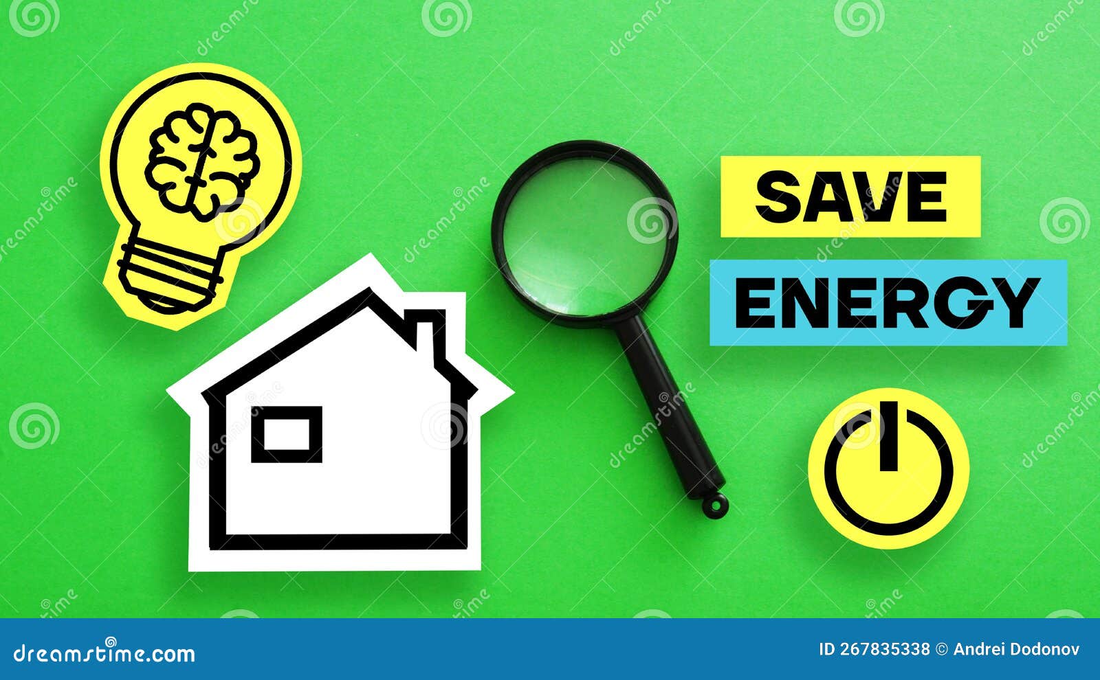 Save Energy Home is Shown Using the Text Stock Photo - Image of ...
