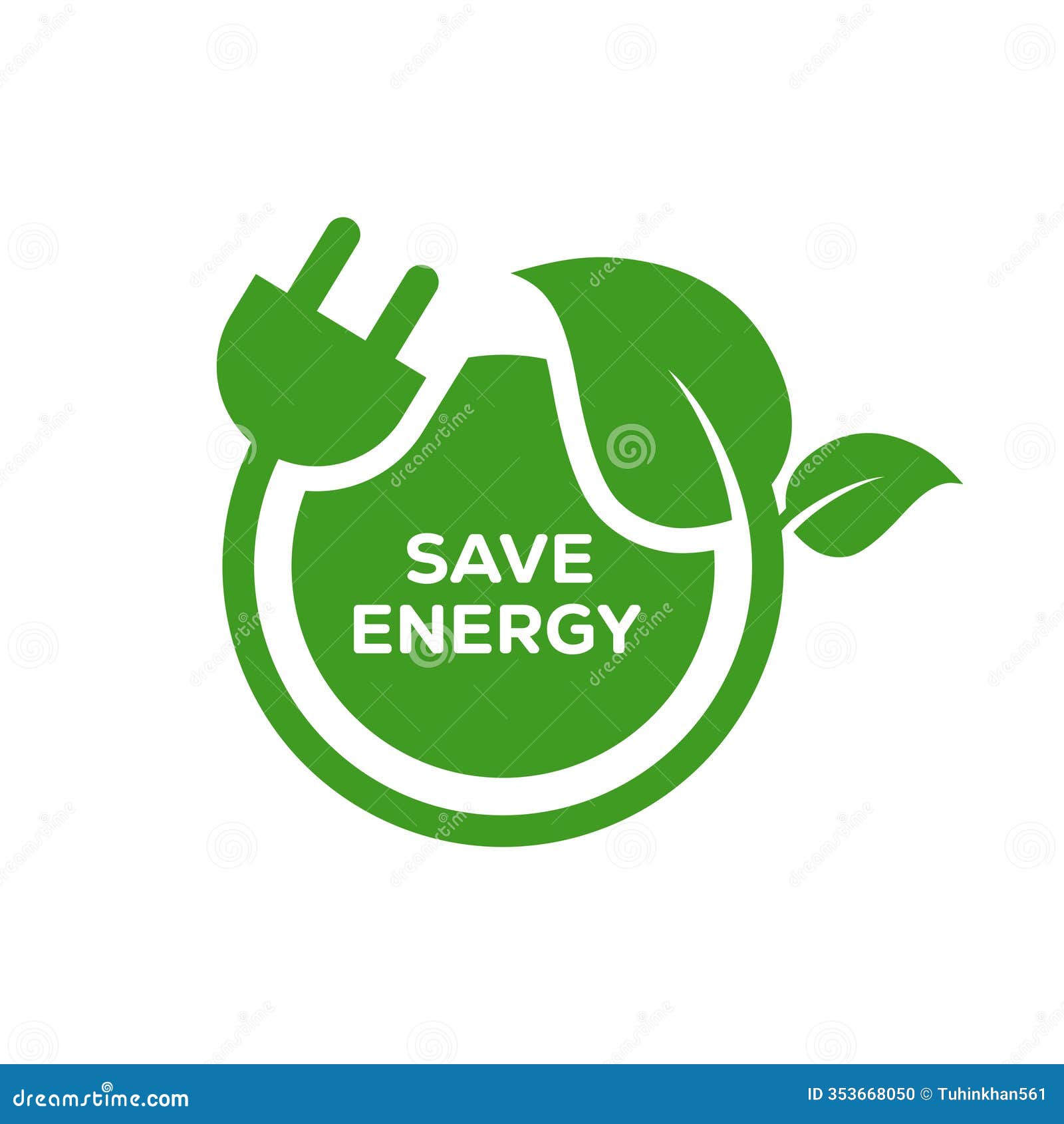 Save Energy Icon. Energy Saving Symbol Stock Vector - Illustration of ...