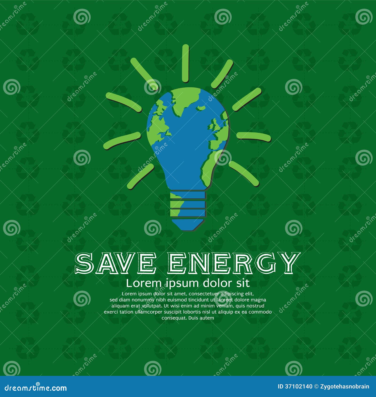 Save Energy. Vector Doodle With Zero Waste. Recycling, Reuse. Ecostyle ...