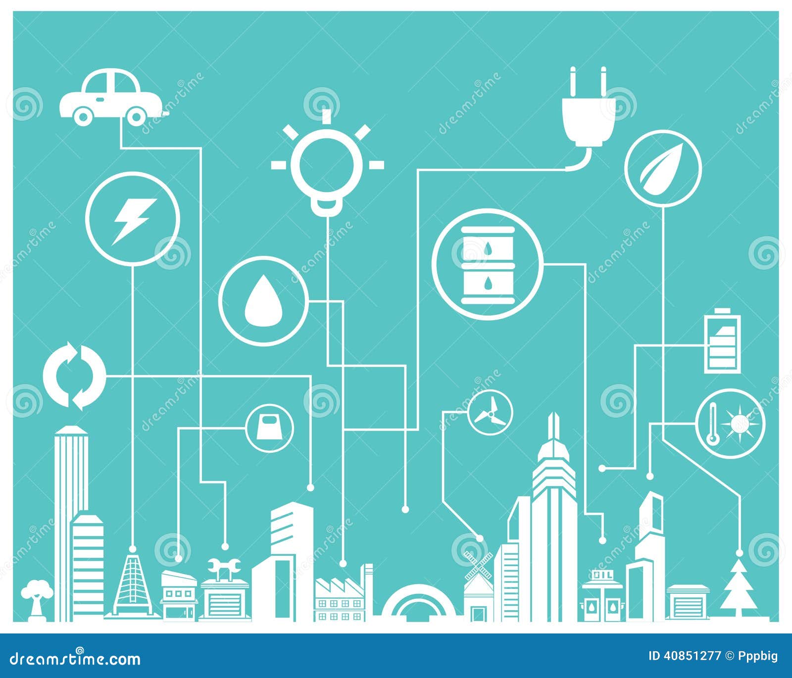 Save Energy. Vector Doodle With Zero Waste. Recycling, Reuse. Ecostyle ...