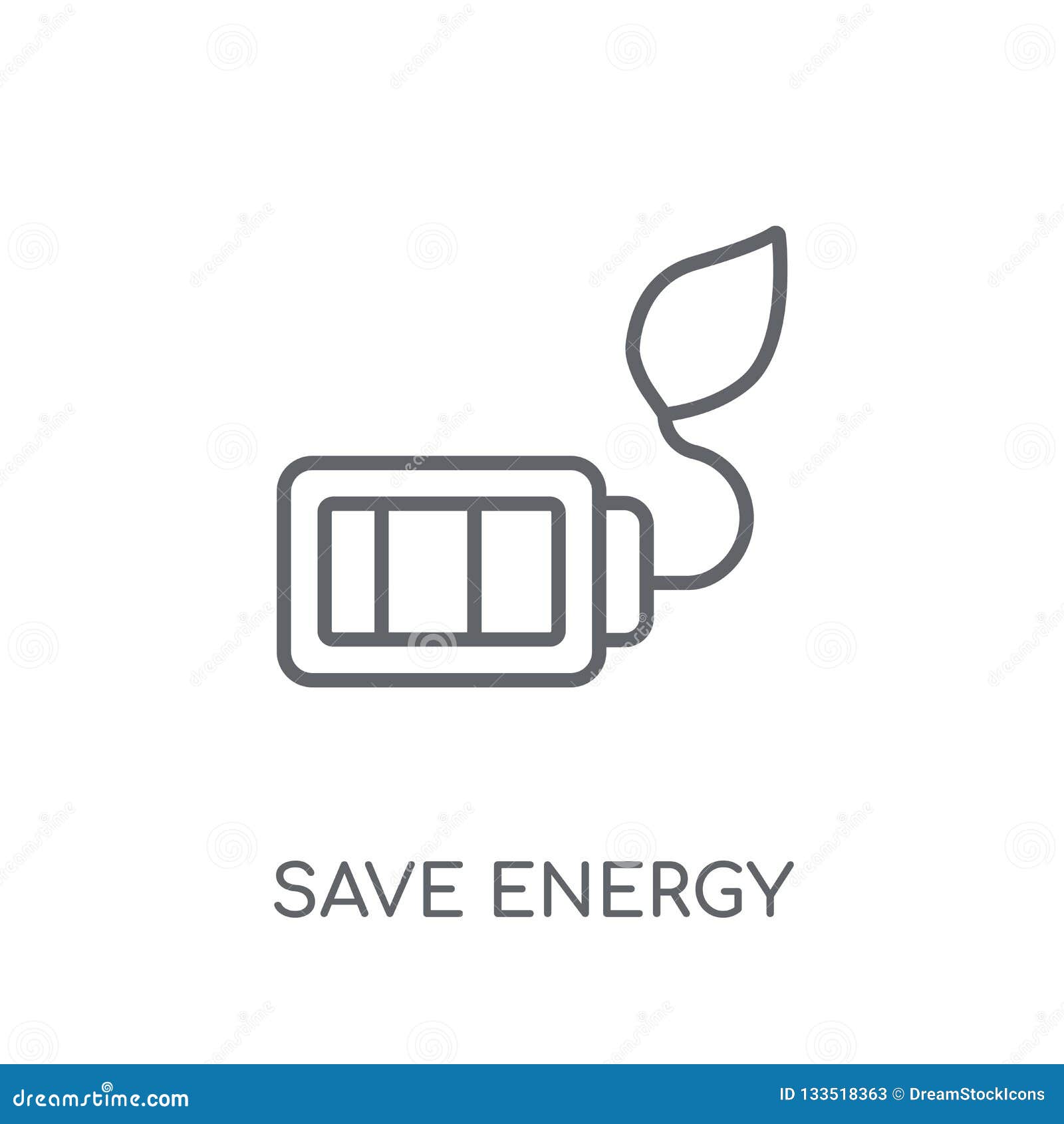 Save Energy Linear Icon. Modern Outline Save Energy Logo Concept Stock ...