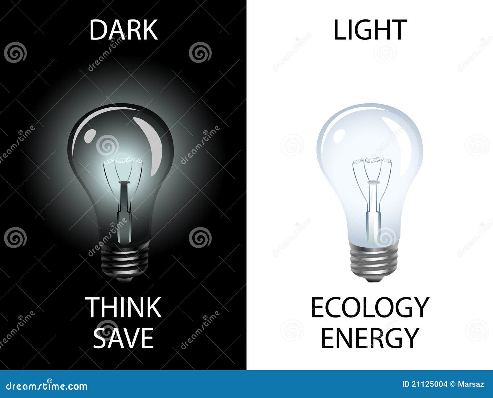 Save Energy and Preserve Environment Stock Vector - Illustration of ...