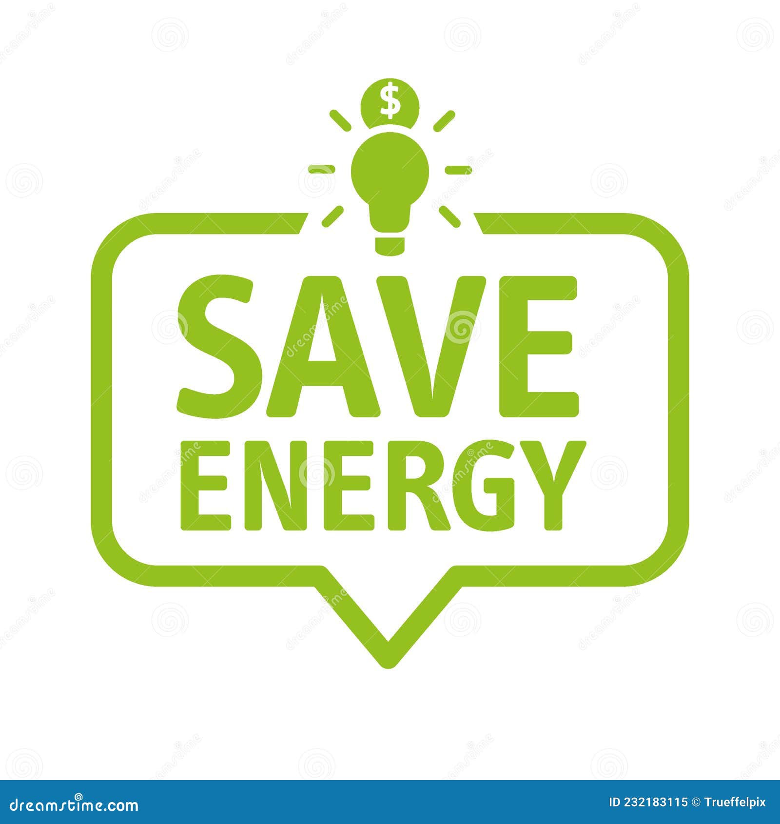 Save Energy - Speech Bubble Stock Vector - Illustration of icon ...