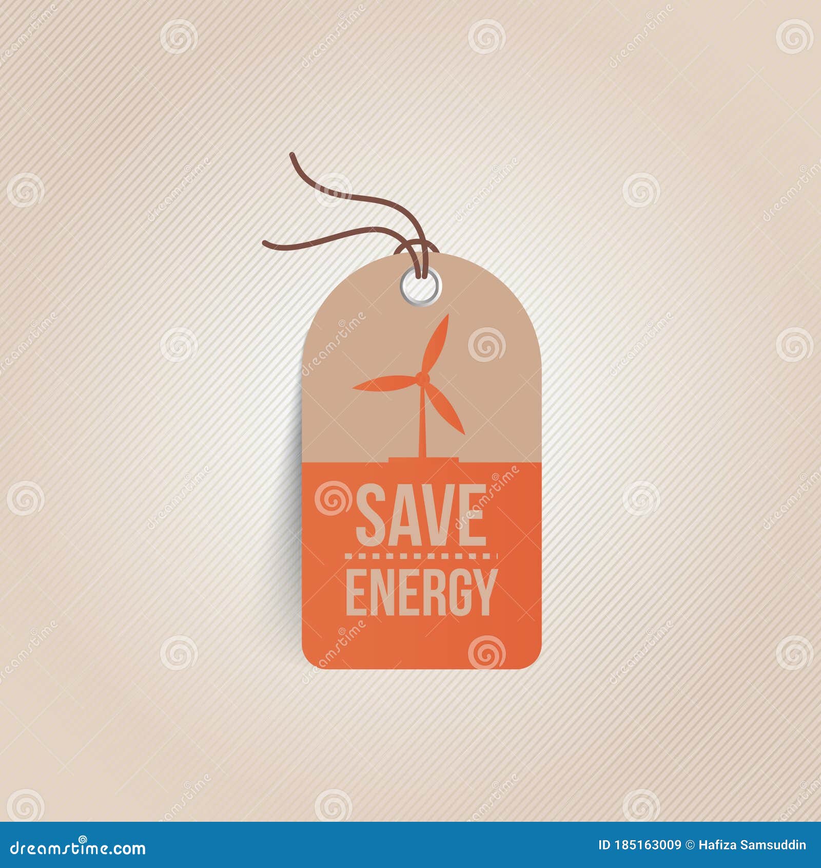 Save Energy Tag. Vector Illustration Decorative Design Stock Vector ...