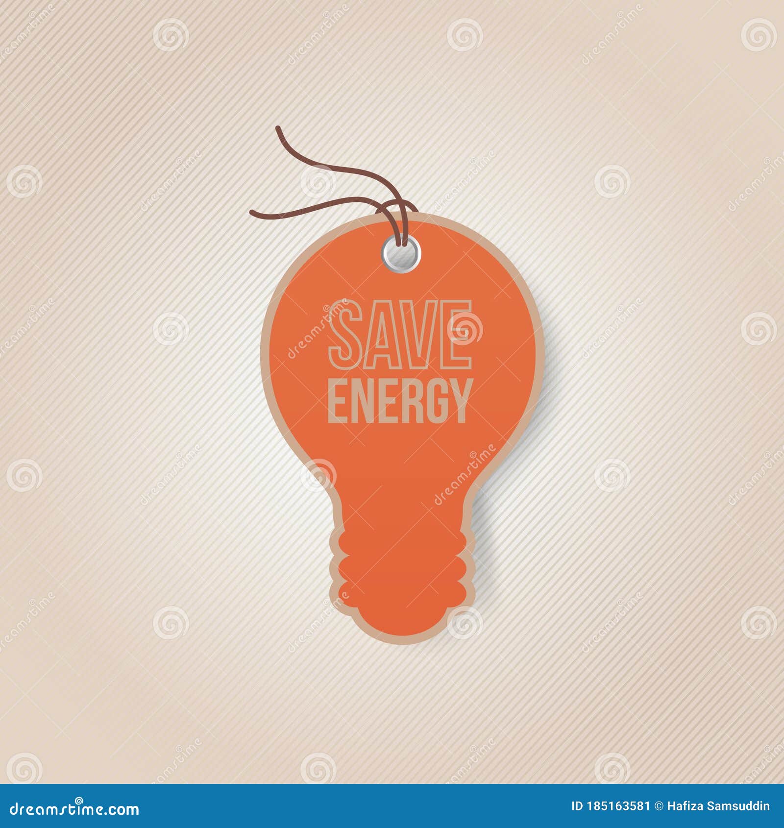 Save Energy Tag. Vector Illustration Decorative Design Stock Vector ...