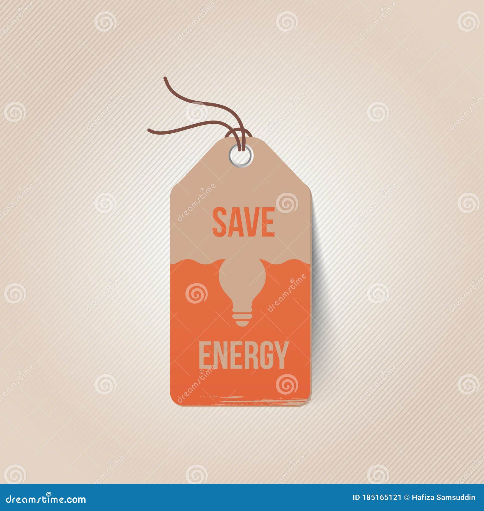 Save Energy Tag. Vector Illustration Decorative Design Stock Vector ...