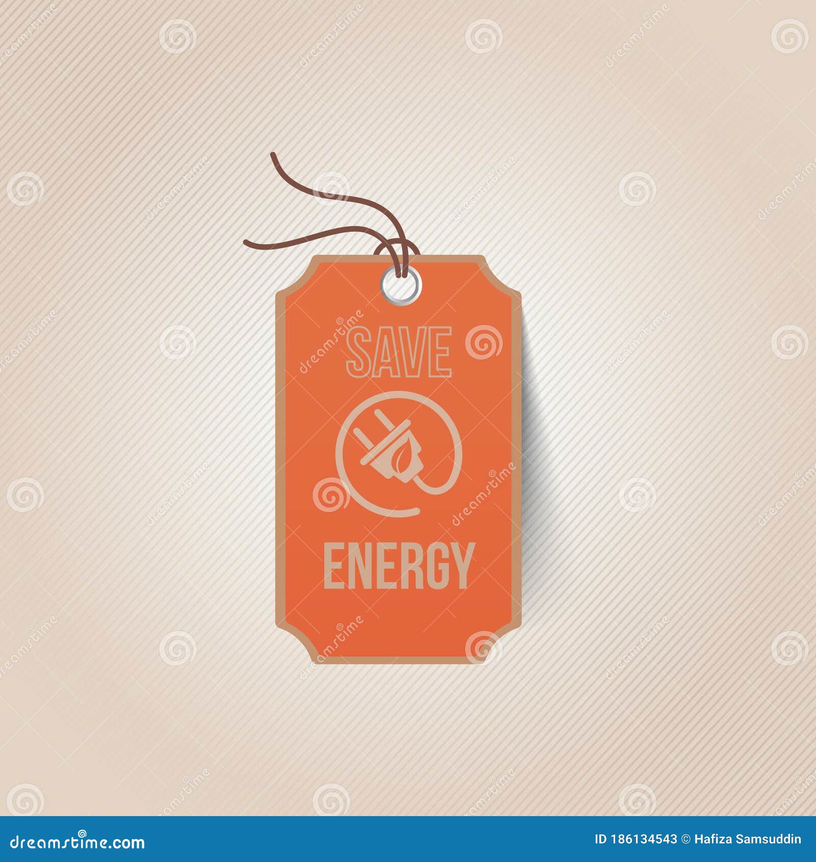 Save Energy Tag. Vector Illustration Decorative Design Stock ...