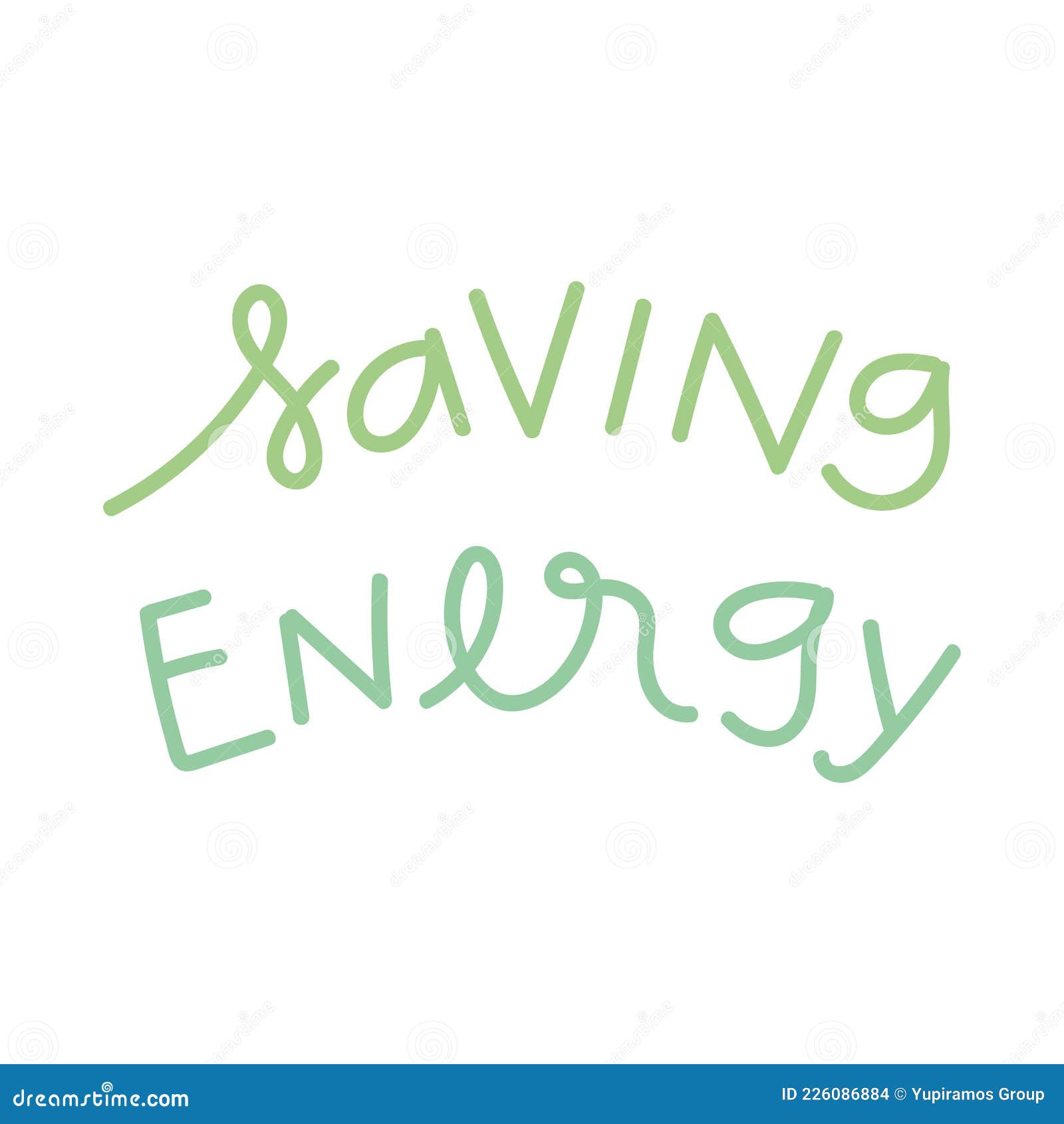 Save energy text stock vector. Illustration of vector - 226086884