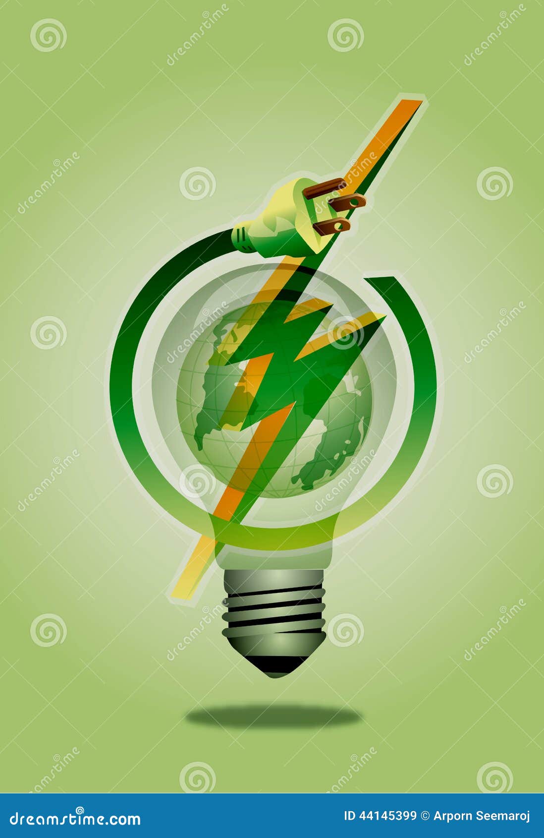 Save energy stock vector. Illustration of bulbs, save - 44145399