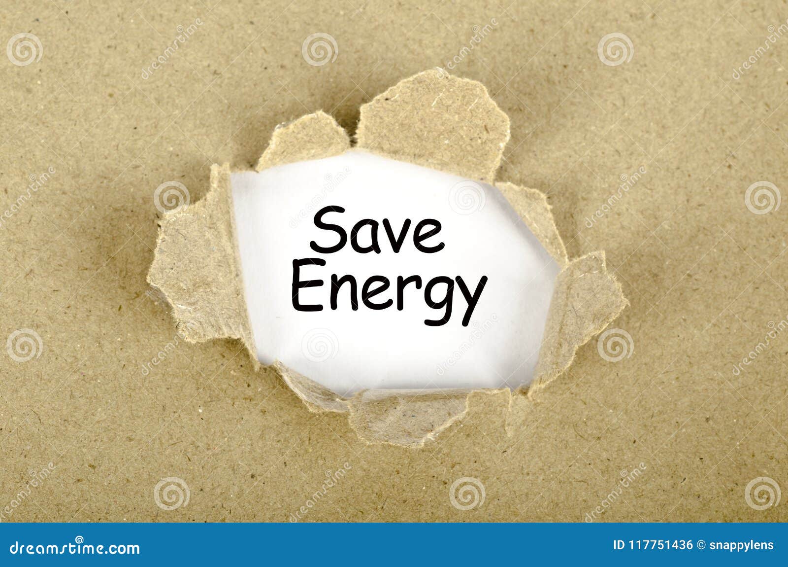 Save Energy Words on a Torn Paper Stock Illustration - Illustration of ...