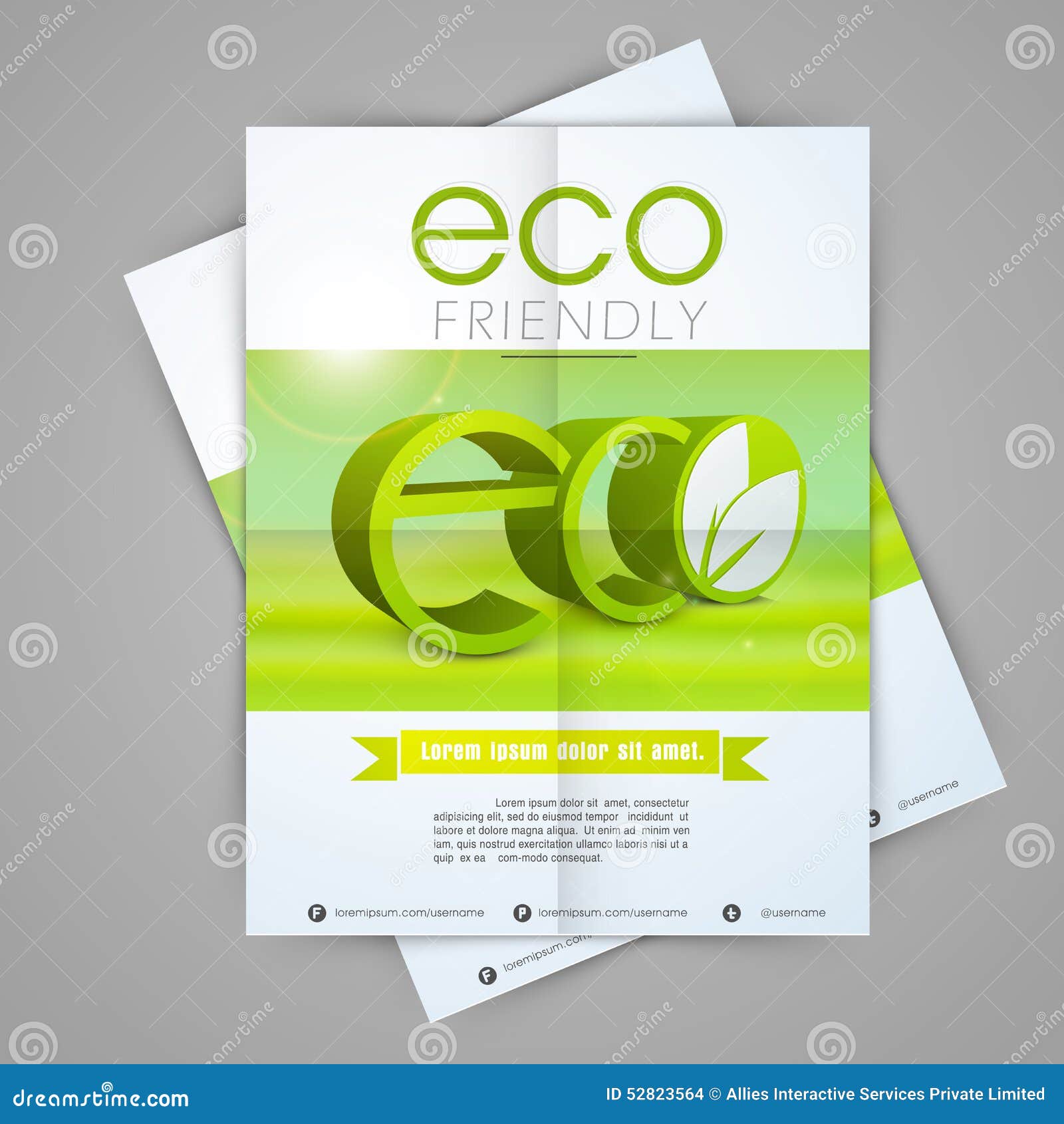 Save Environment Flyer or Template. Stock Illustration - Illustration ...