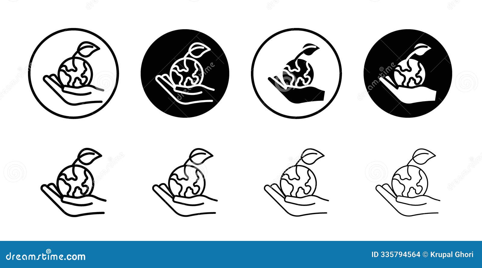 Save Environment Icon Logo Set Vector Stock Illustration - Illustration ...