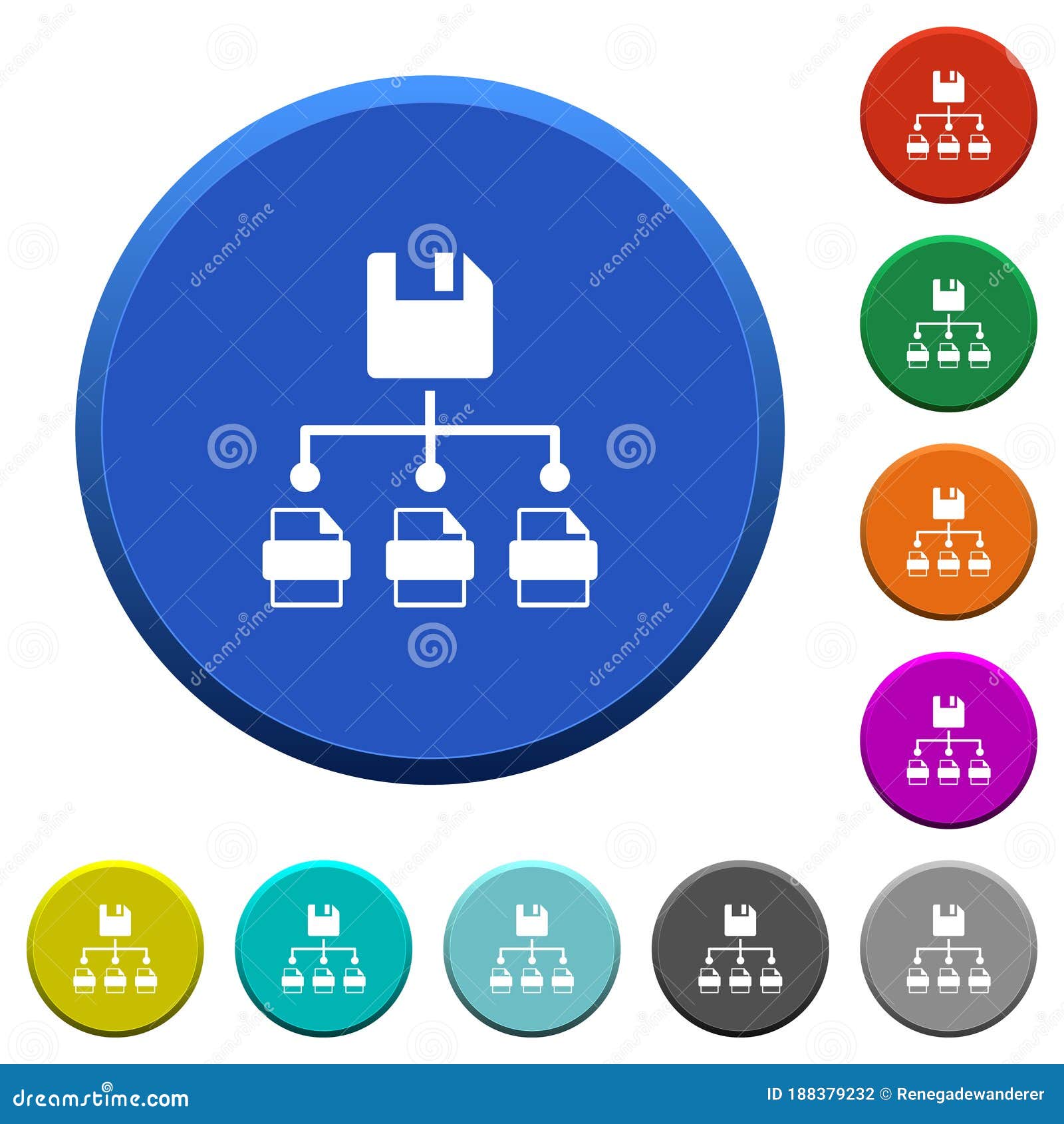 Save File As Multiple Format Beveled Buttons Stock Vector ...