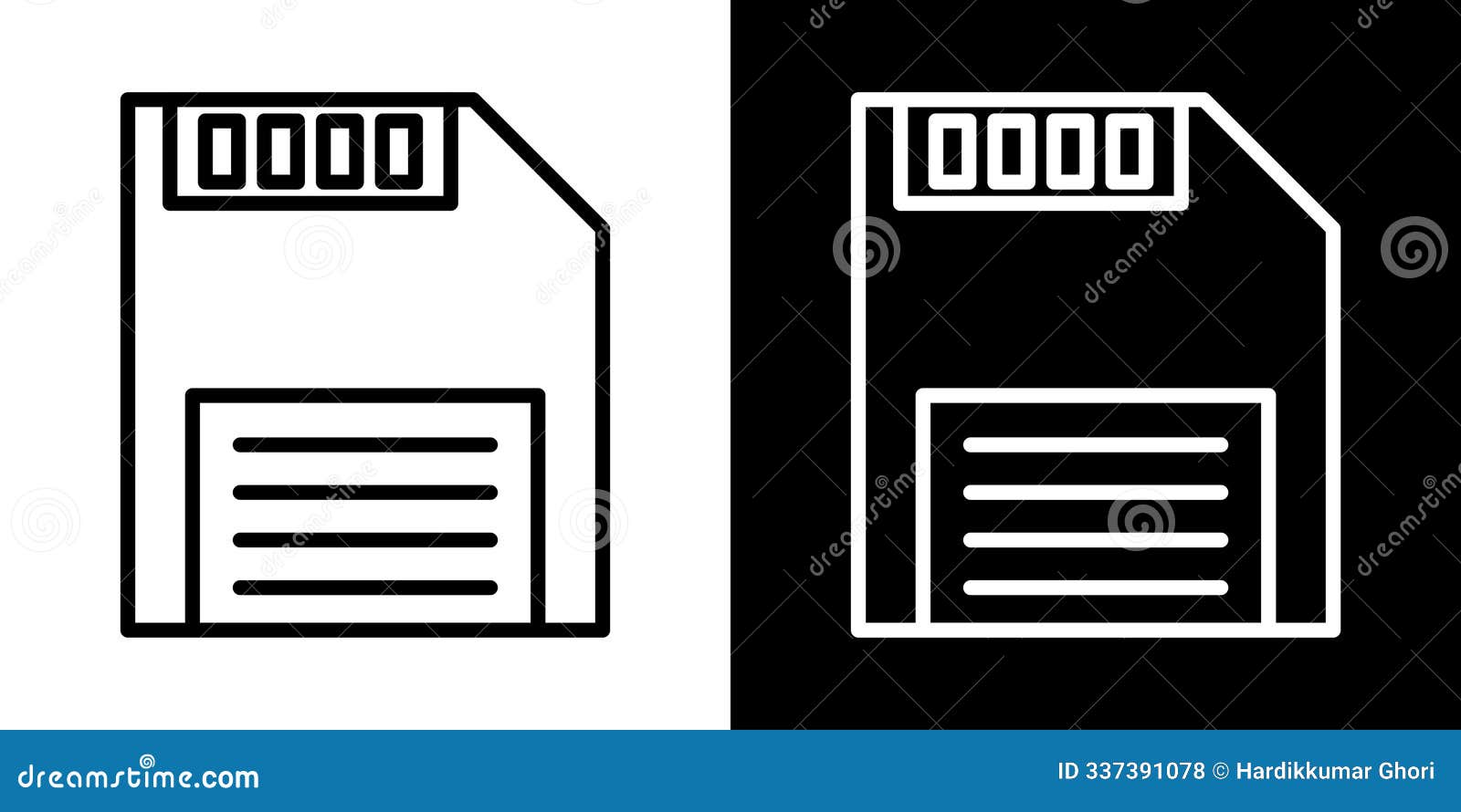 Save File In Folder Icon Doodle Illustration | CartoonDealer.com #337002308