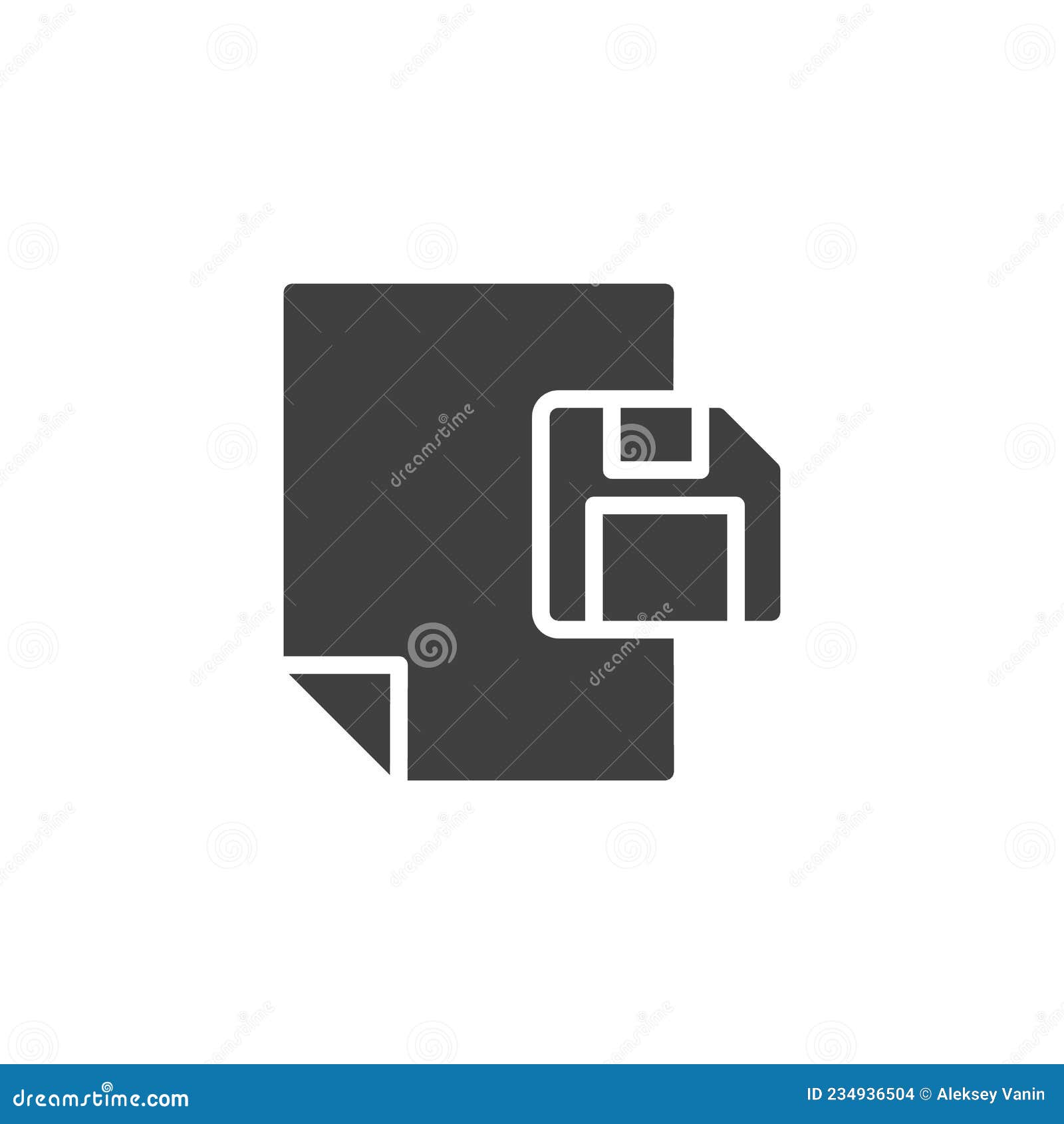 Save file vector icon stock vector. Illustration of document - 234936504