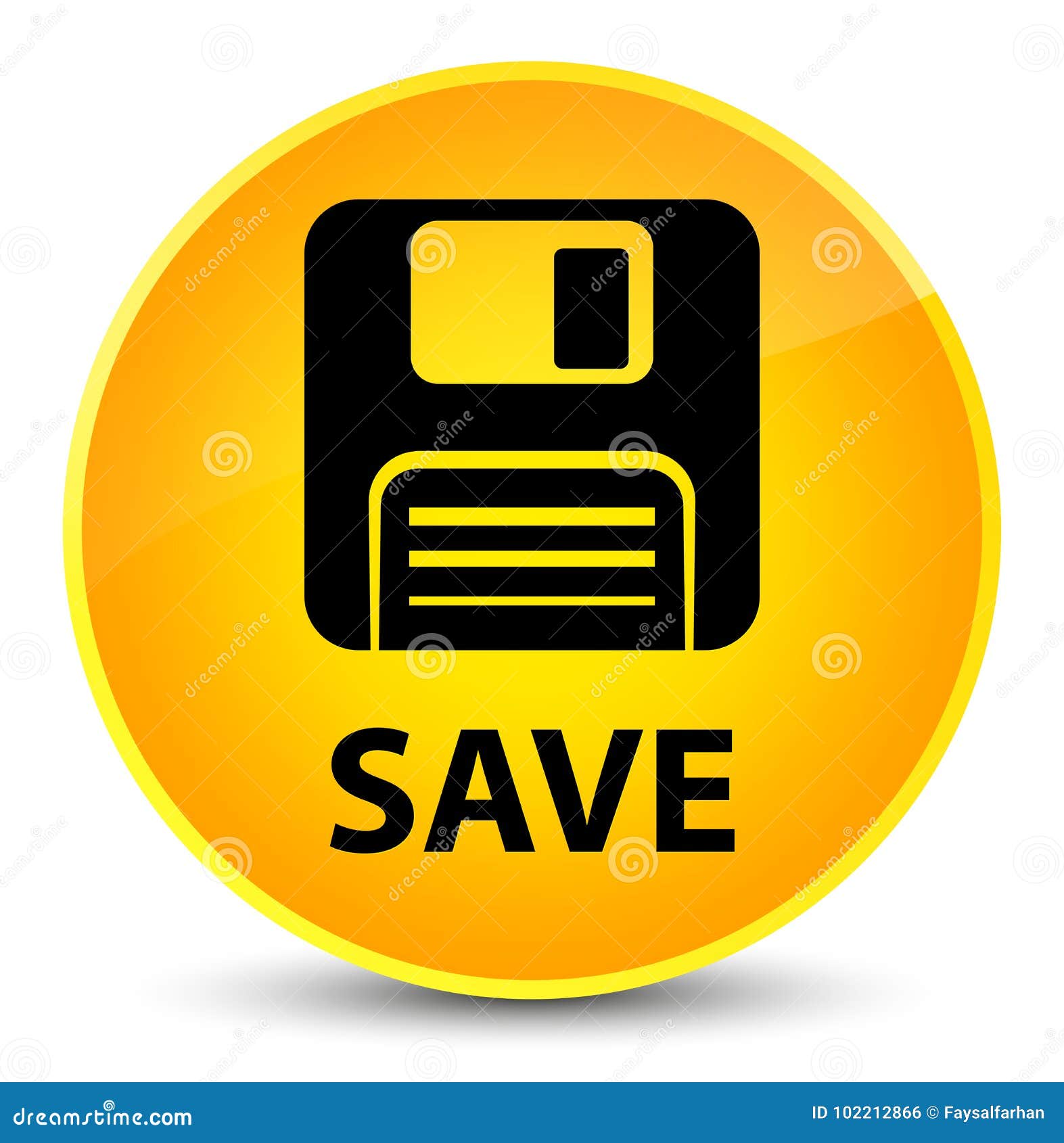 Save (floppy Disk Icon) Elegant Yellow Round Button Stock Illustration ... Save (floppy Disk Icon) Elegant Yellow Round Button Stock Illustration ...
