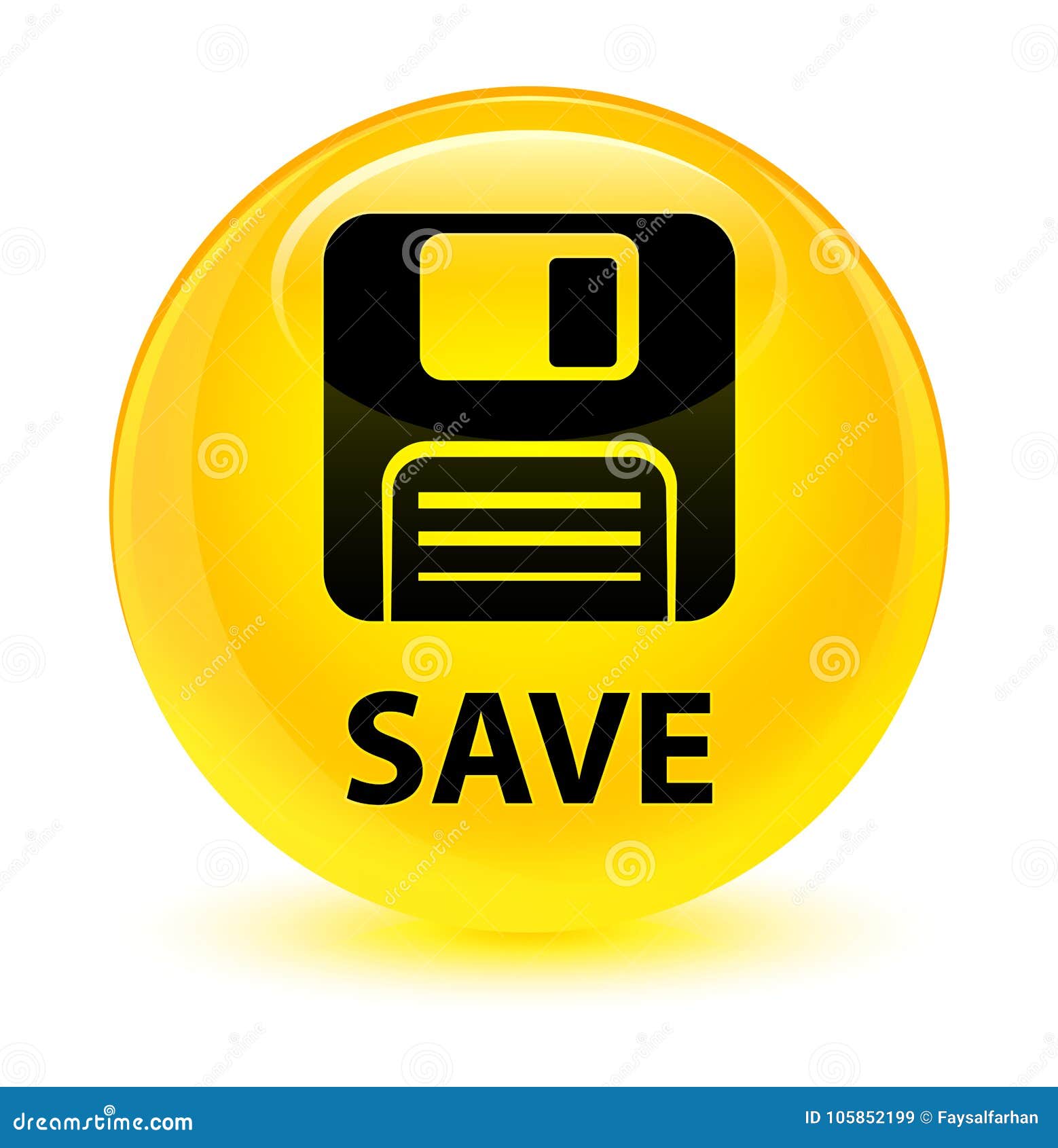 Save (floppy Disk Icon) Glassy Yellow Round Button Stock Illustration ... Save (floppy Disk Icon) Glassy Yellow Round Button Stock Illustration ...