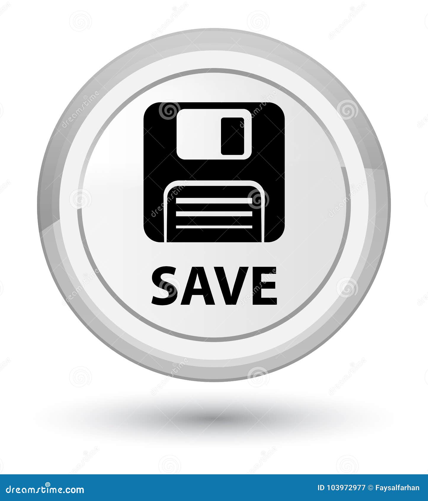 Save (floppy Disk Icon) Prime White Round Button Stock Illustration ... Save (floppy Disk Icon) Prime White Round Button Stock Illustration ...