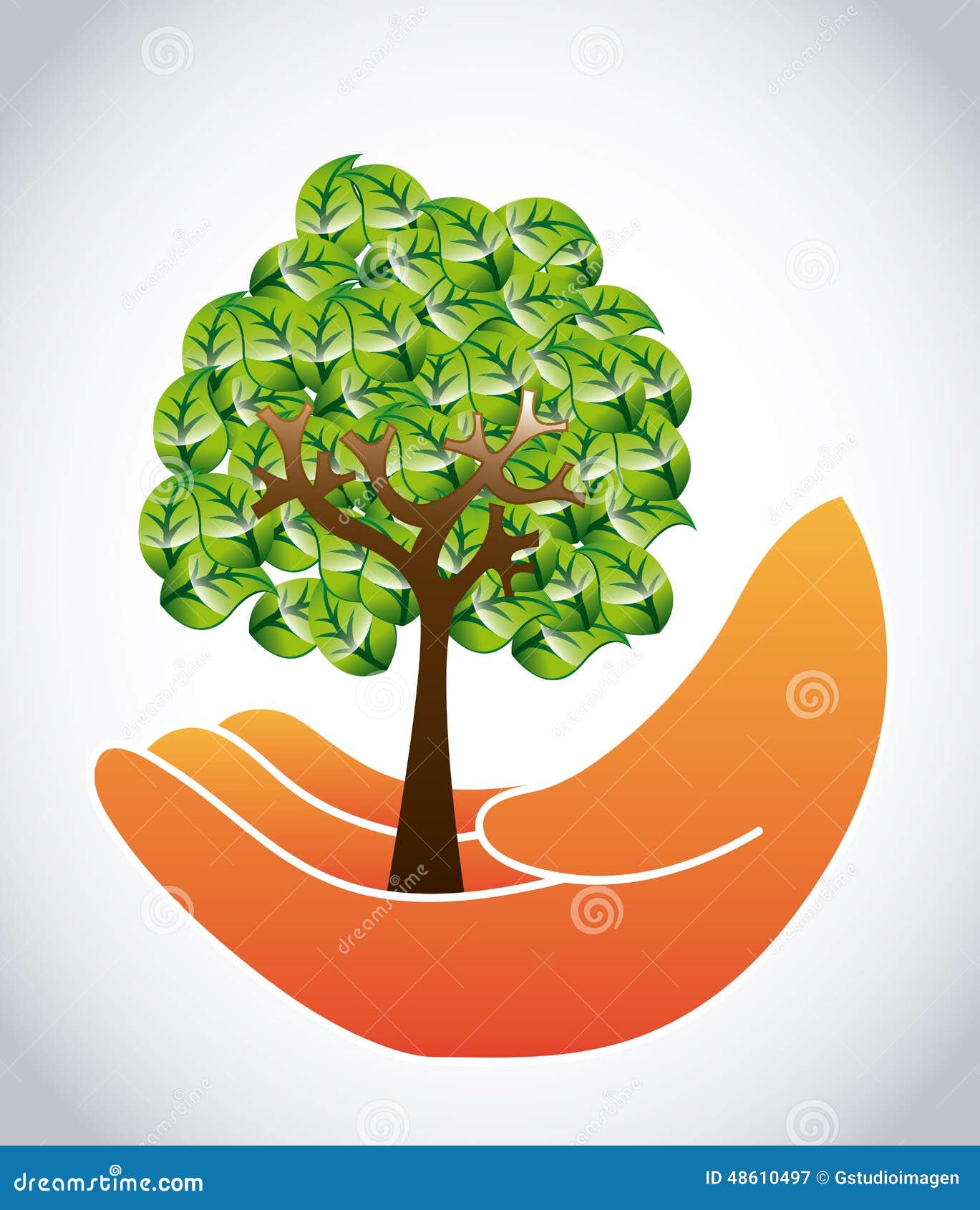 Save the forest stock illustration. Illustration of plant - 48610497