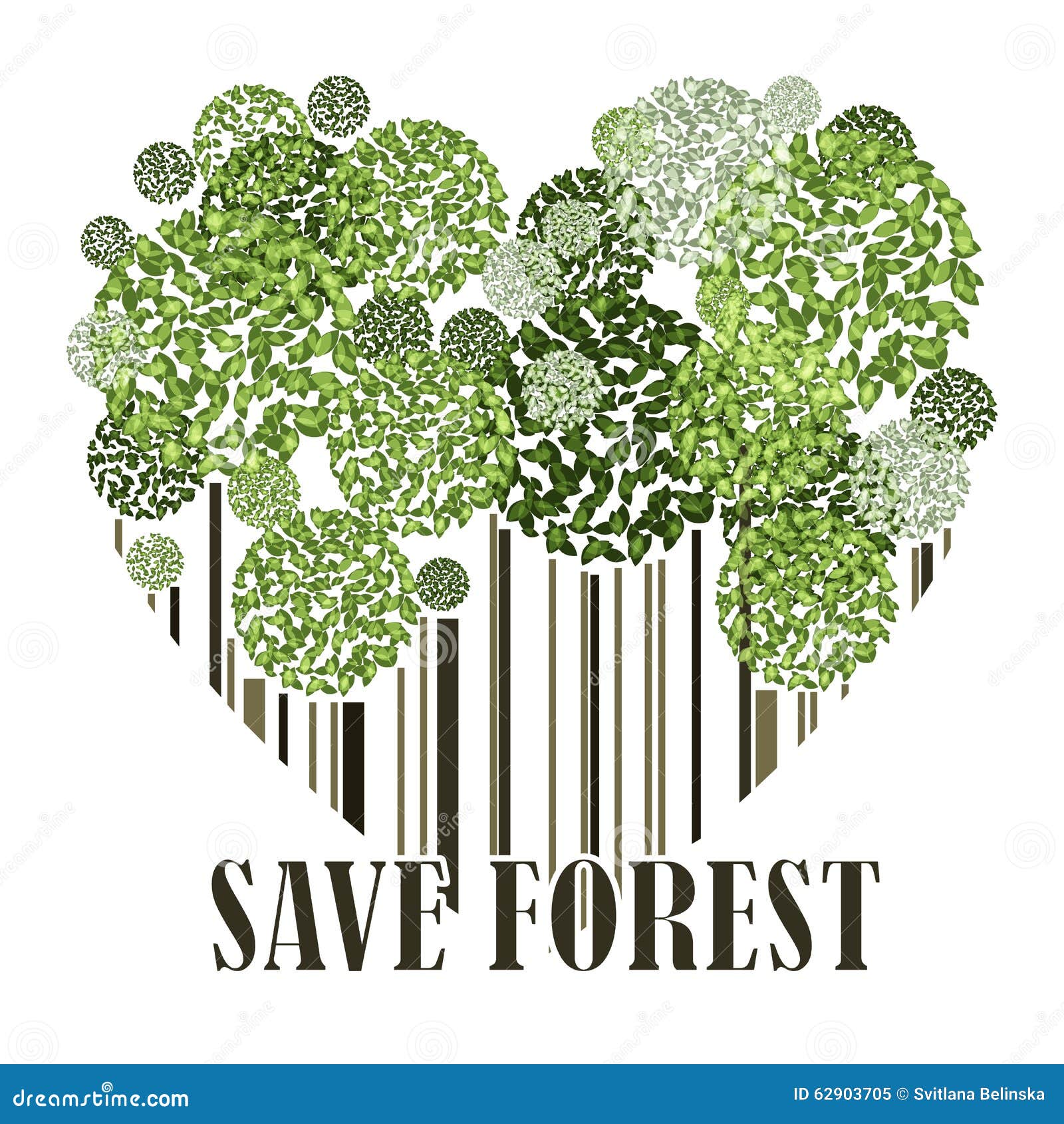 Save Forest Ecology Green Postcard Stock Vector - Illustration of ...