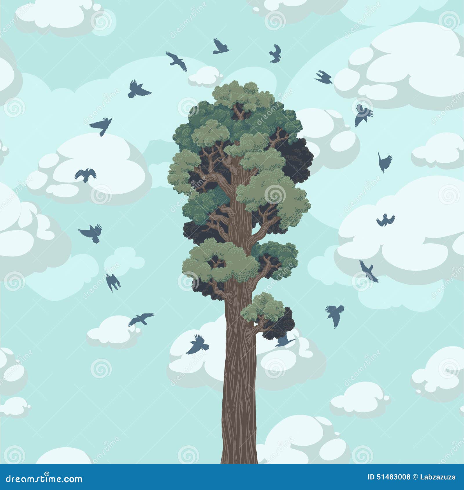 Save the forest stock vector. Illustration of hemlock - 51483008