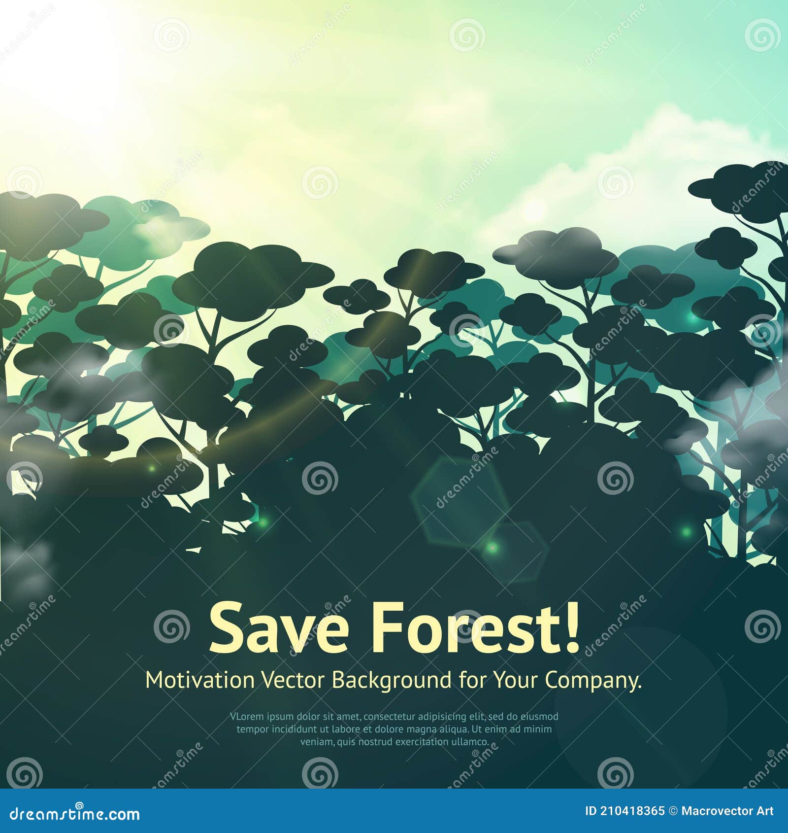 Save Forest Illustration stock vector. Illustration of motivation ...