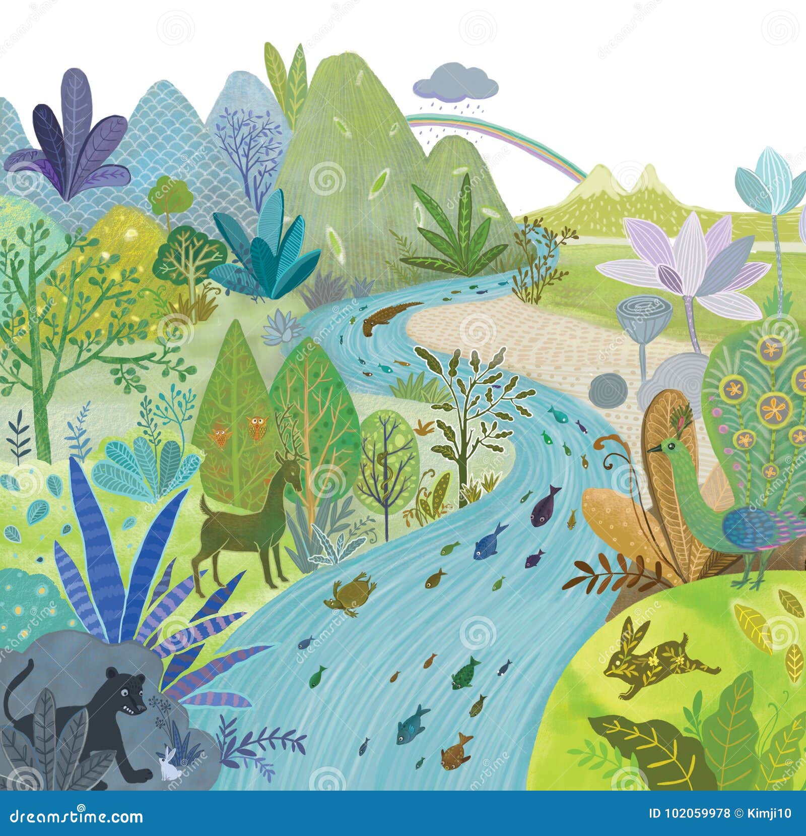 Save forest in imagine stock illustration. Illustration of save - 102059978