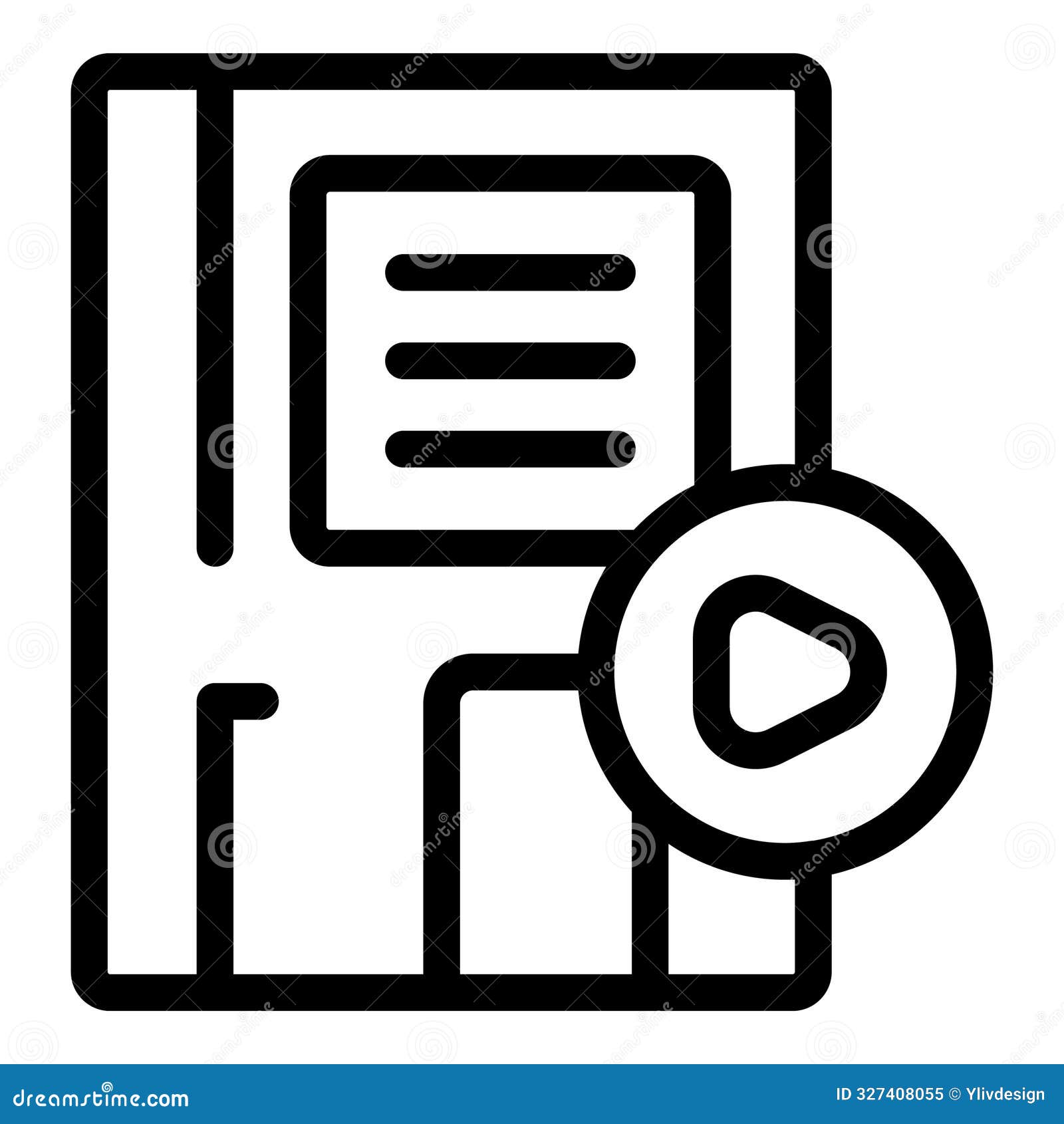 Simple Icon of a Save Game File with a Play Button on it Stock Vector ...