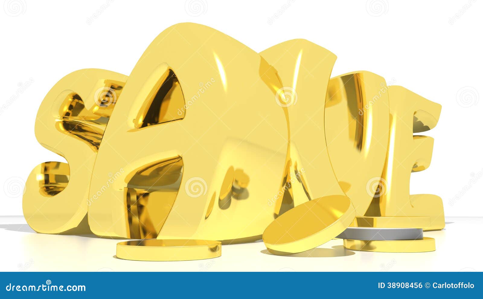 Save gold stock illustration. Illustration of finance - 38908456