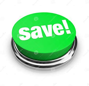 Save - Green Button stock illustration. Illustration of order - 10318718