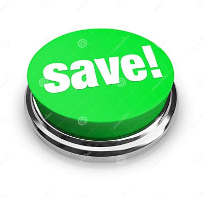 Save - Green Button stock illustration. Illustration of order - 10318718