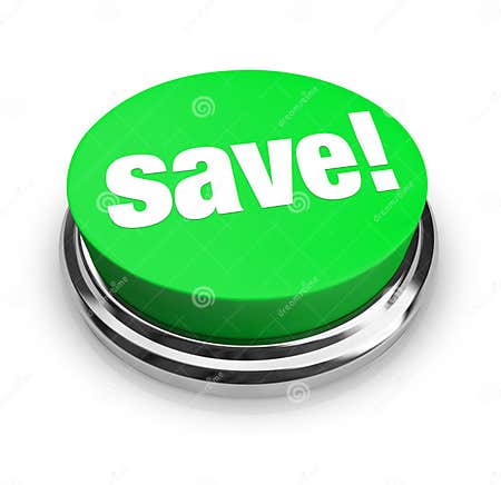 Save - Green Button stock illustration. Illustration of order - 10318718